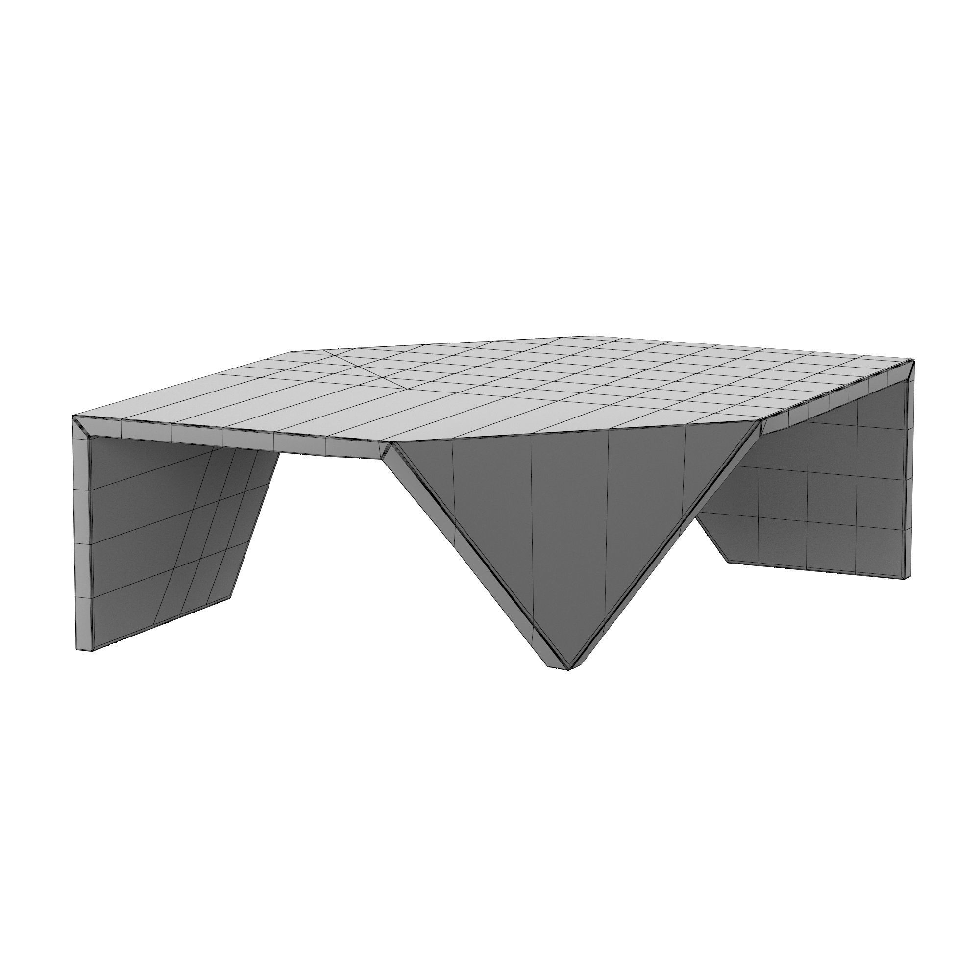 ORIGAMI STRIPES COFFEE TABLE II 3D model | CGTrader