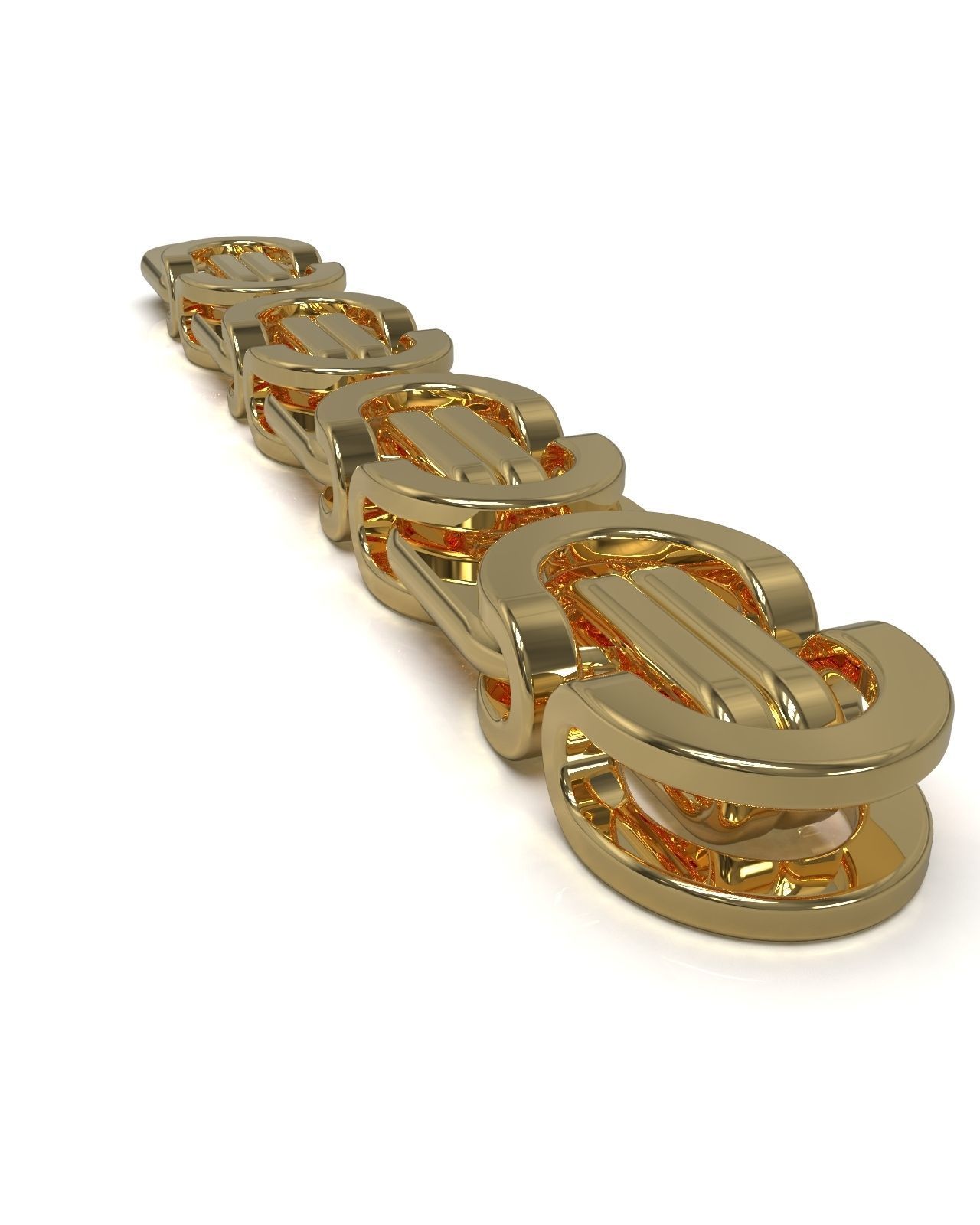 Necklace chain link v3 3D model 3D printable | CGTrader