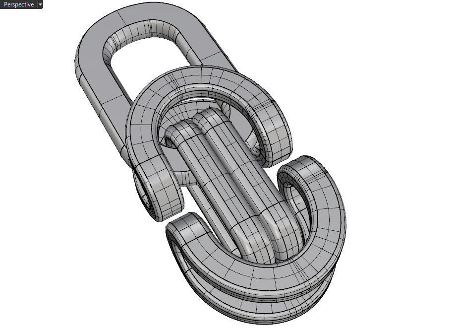 Necklace chain link v3 3D model 3D printable | CGTrader