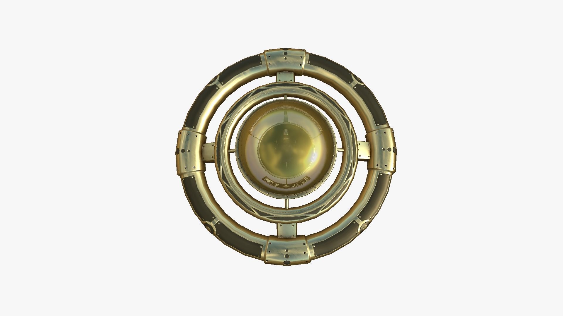 3D model Alien Spaceship UFO E07 Gold - Sci Fi Spacecraft Design VR ...
