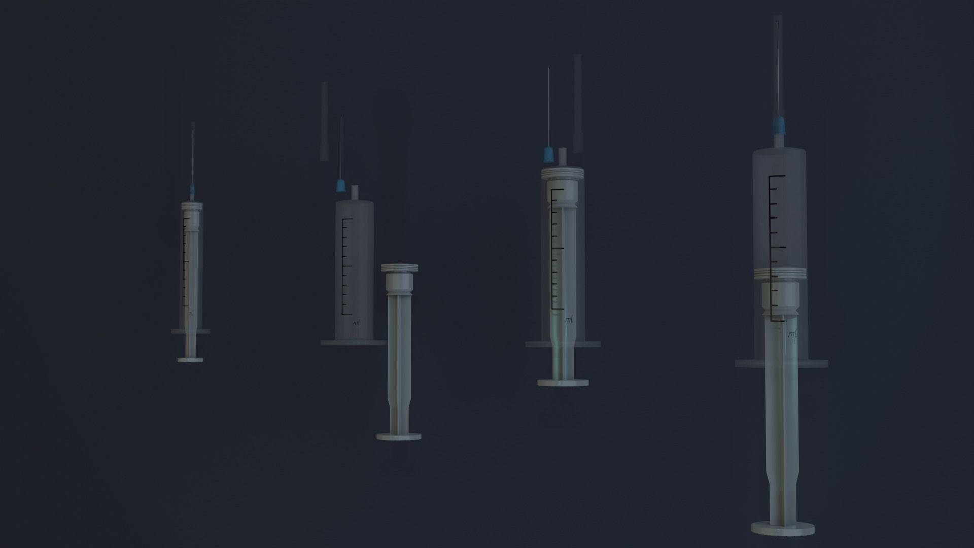 3D model Medical syringes VR / AR / low-poly | CGTrader