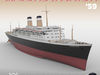 SS Constitution ocean liner cruise ship printable model 1959 3D model ...