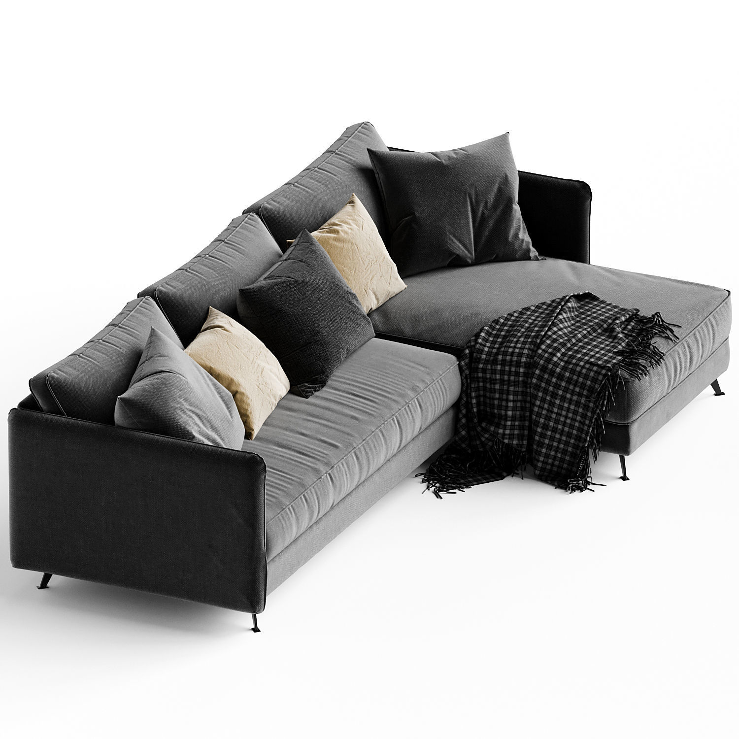 Sofia corner sofa structural fabric 3D model | CGTrader