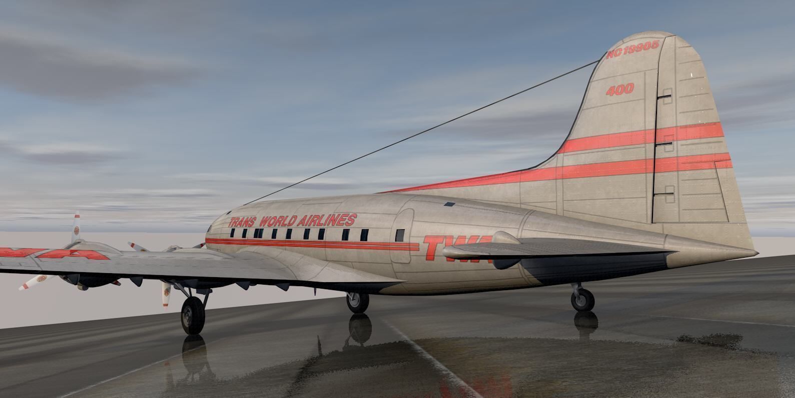 Boeing B-307 Stratoliner - Boeing C-75 3D model | CGTrader