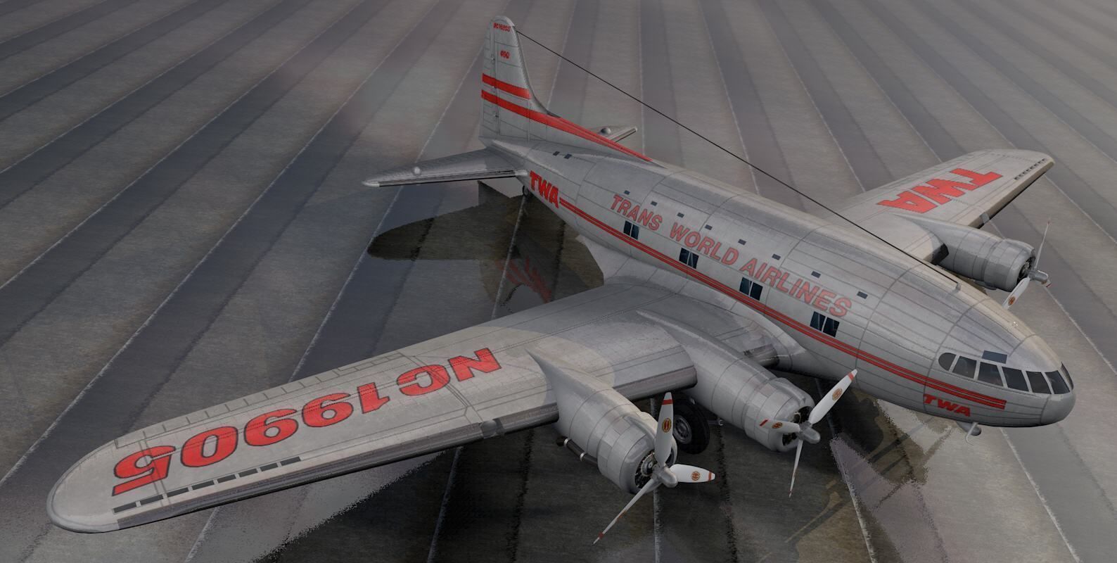 Boeing B-307 Stratoliner - Boeing C-75 3D model | CGTrader