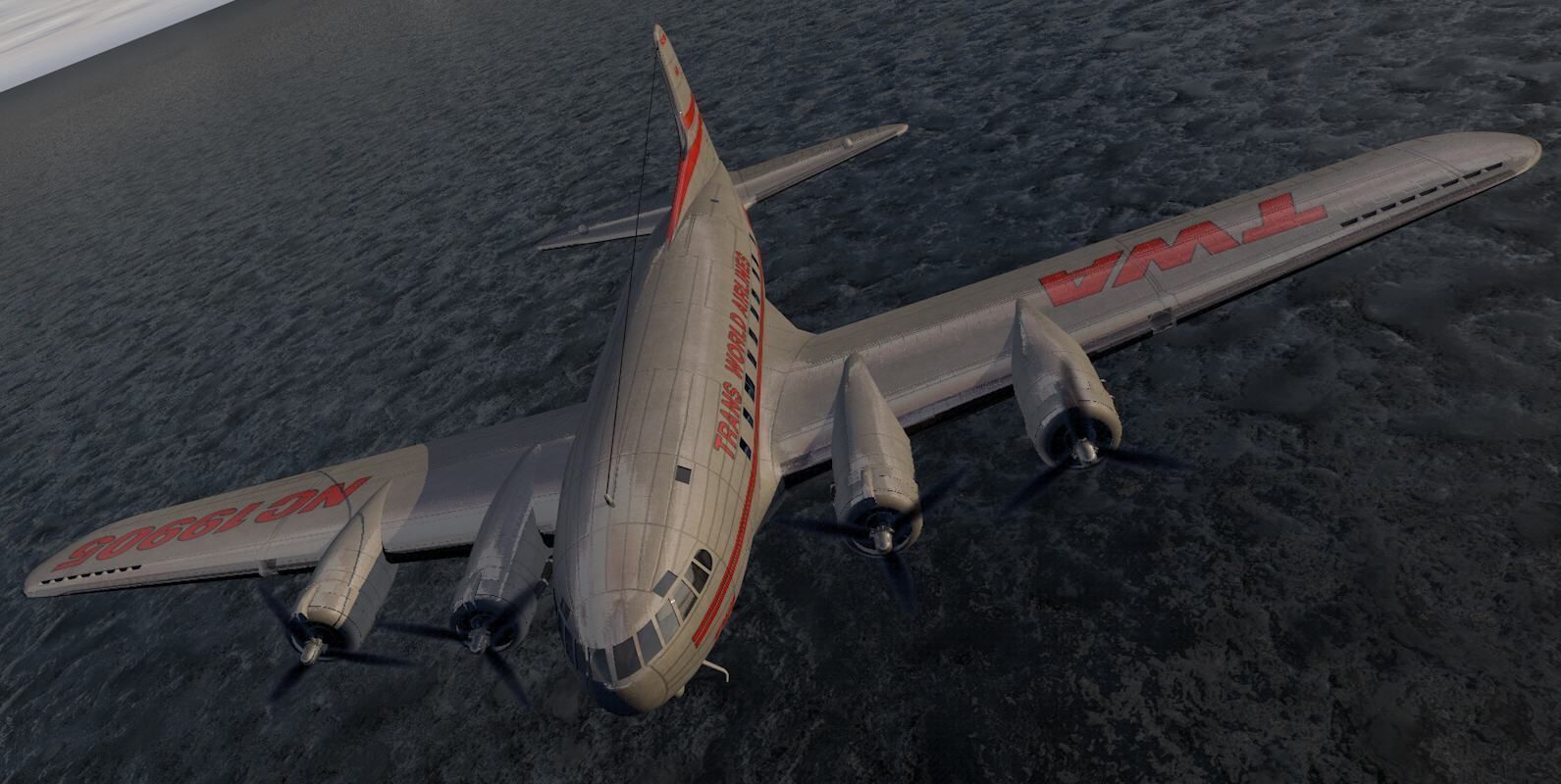 Boeing B-307 Stratoliner - Boeing C-75 3D model | CGTrader