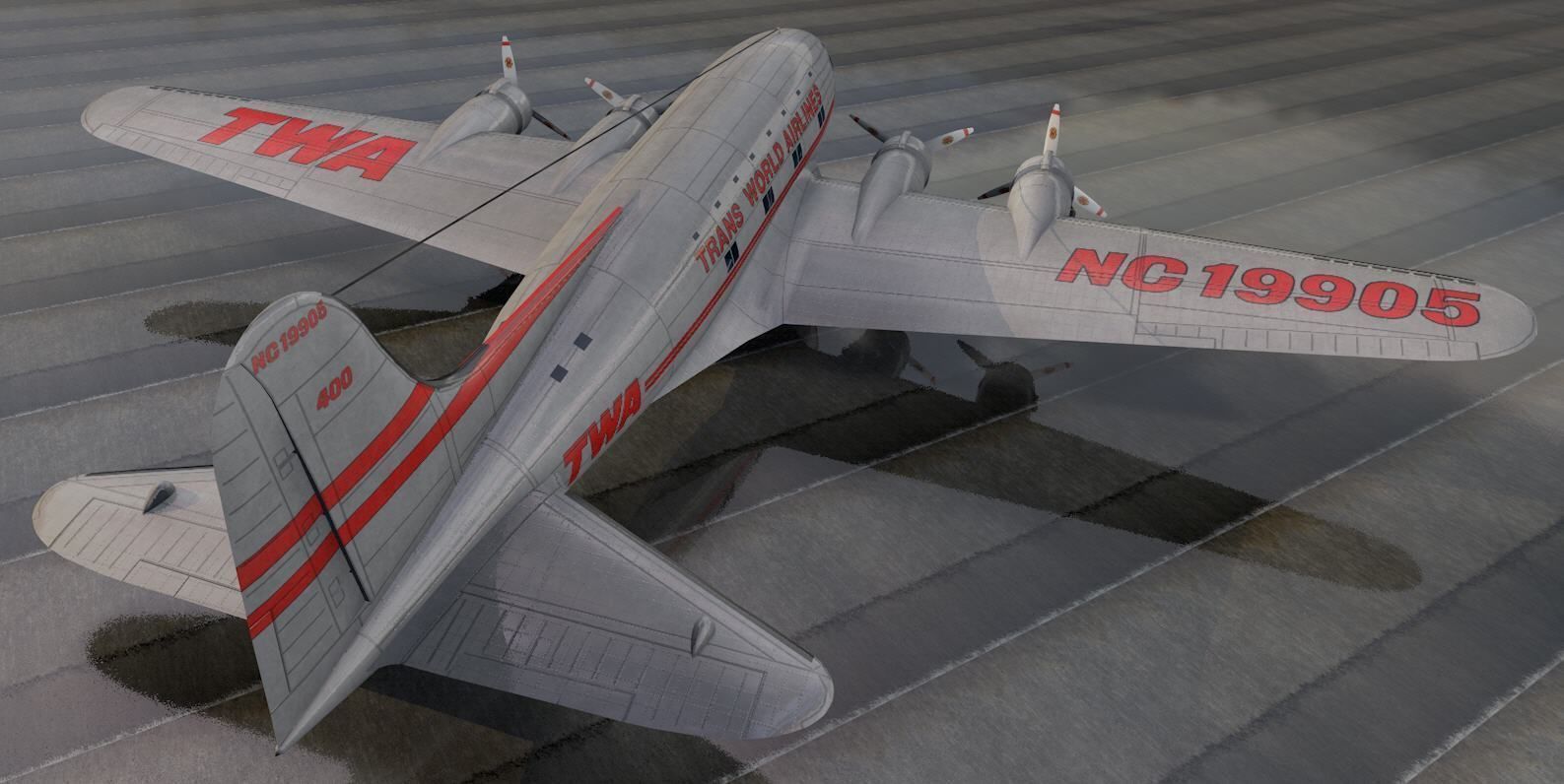 Boeing B-307 Stratoliner - Boeing C-75 3D model | CGTrader