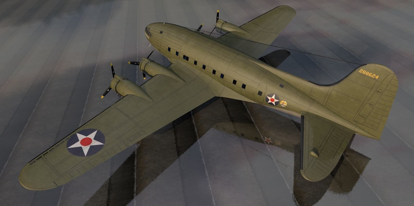 Boeing B-307 Stratoliner - Boeing C-75 3D model | CGTrader
