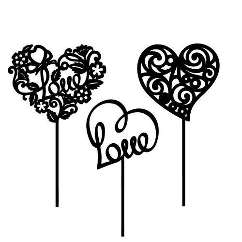 Cake Toppers Heart 3D model 3D printable | CGTrader