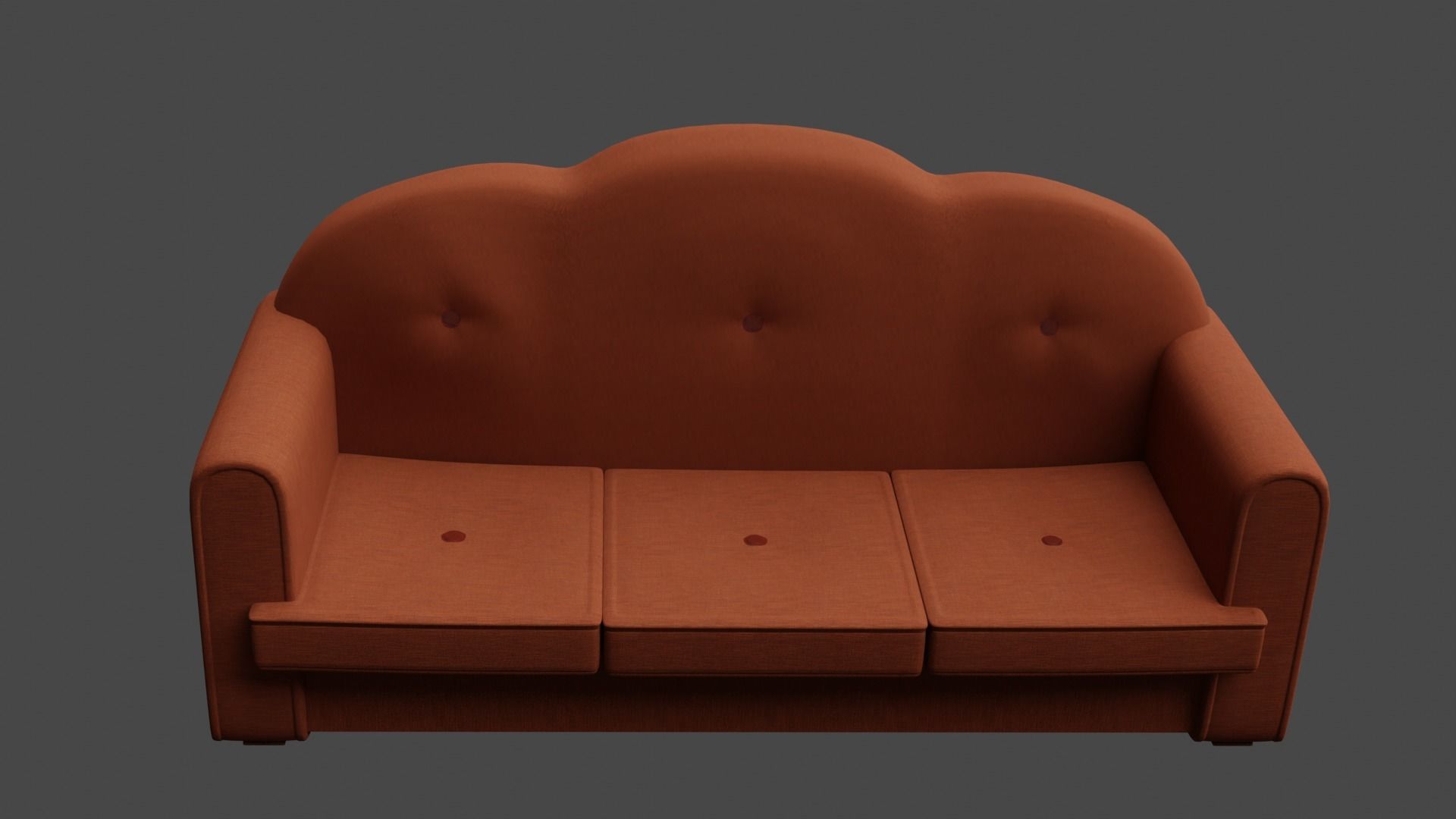 Simpsons Piano Room Couch free 3D model | CGTrader
