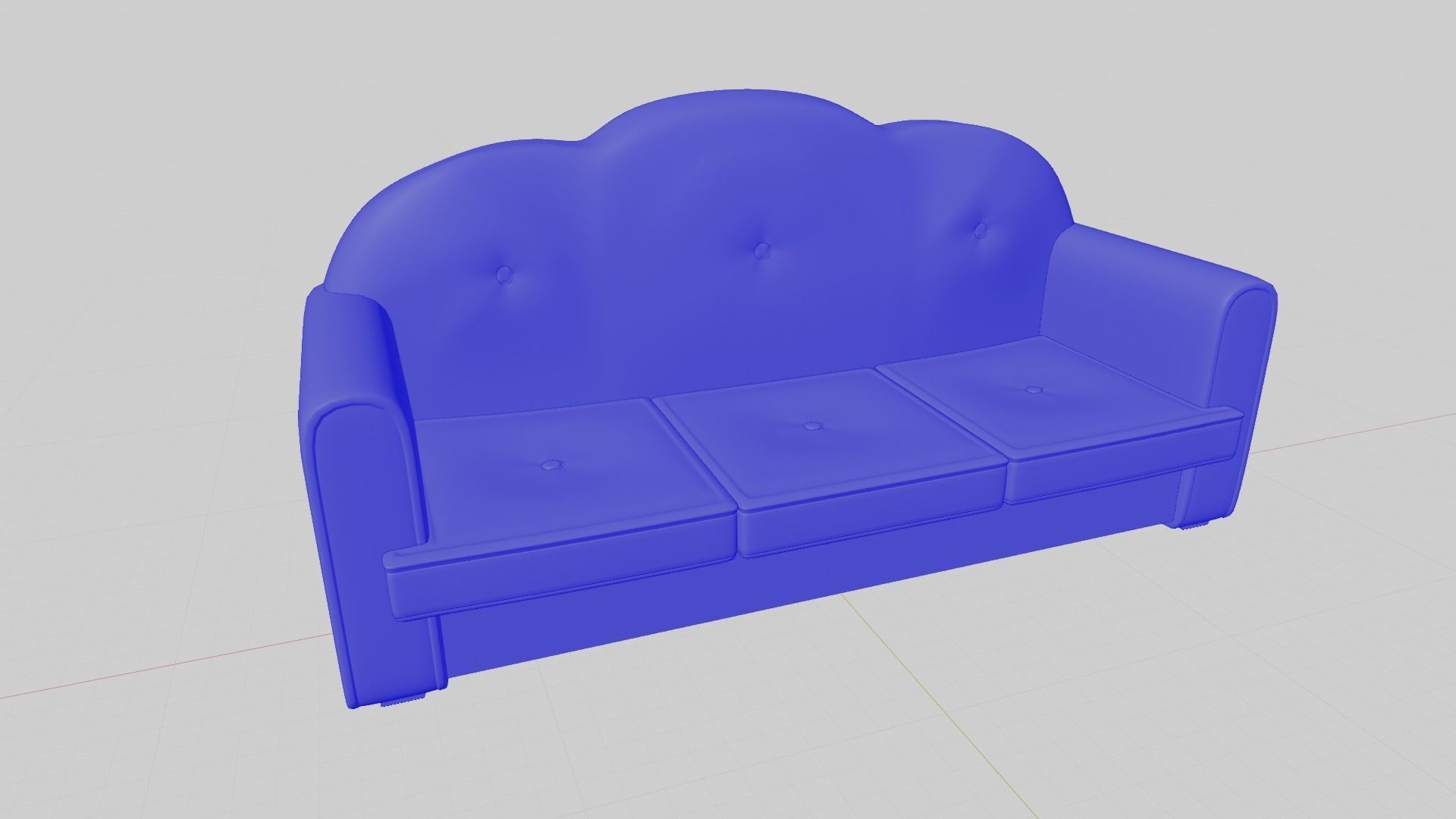 Simpsons Piano Room Couch free 3D model | CGTrader