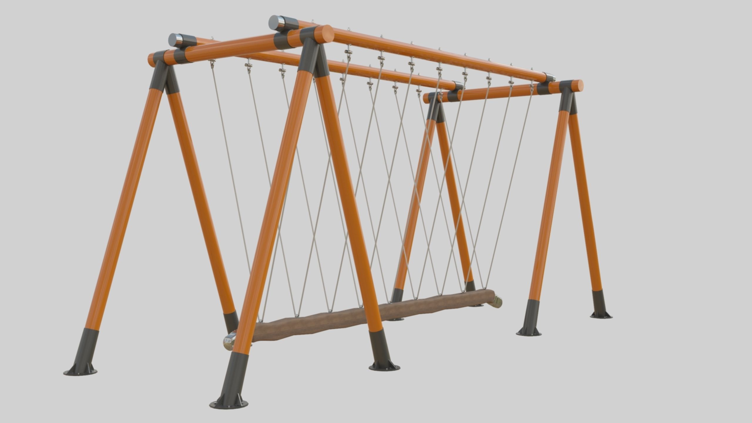 Playground Goliath Rope Wood Swing - 01 3D model | CGTrader