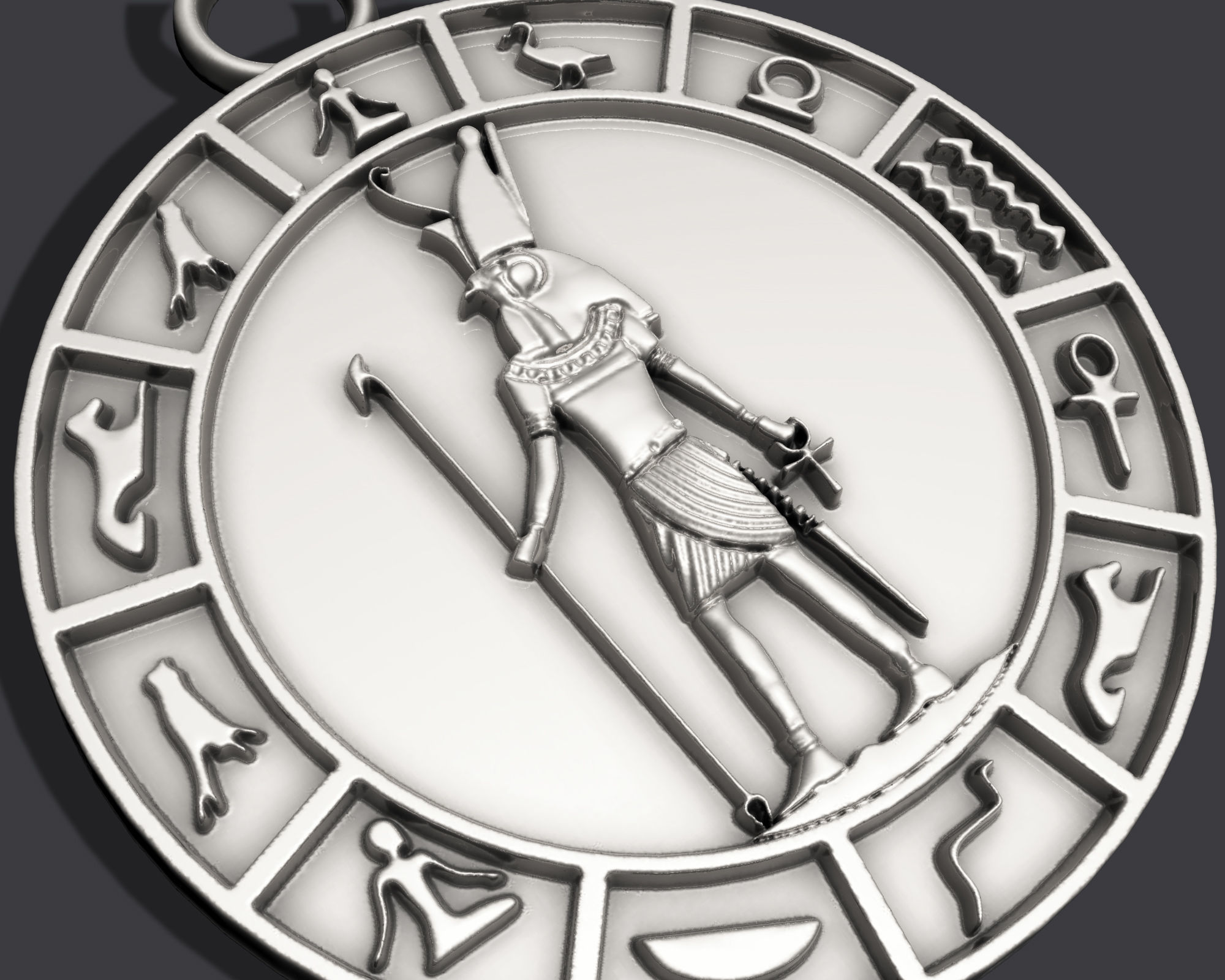 Horus king pendant Ancient Pharaonic Art 3D model 3D printable | CGTrader