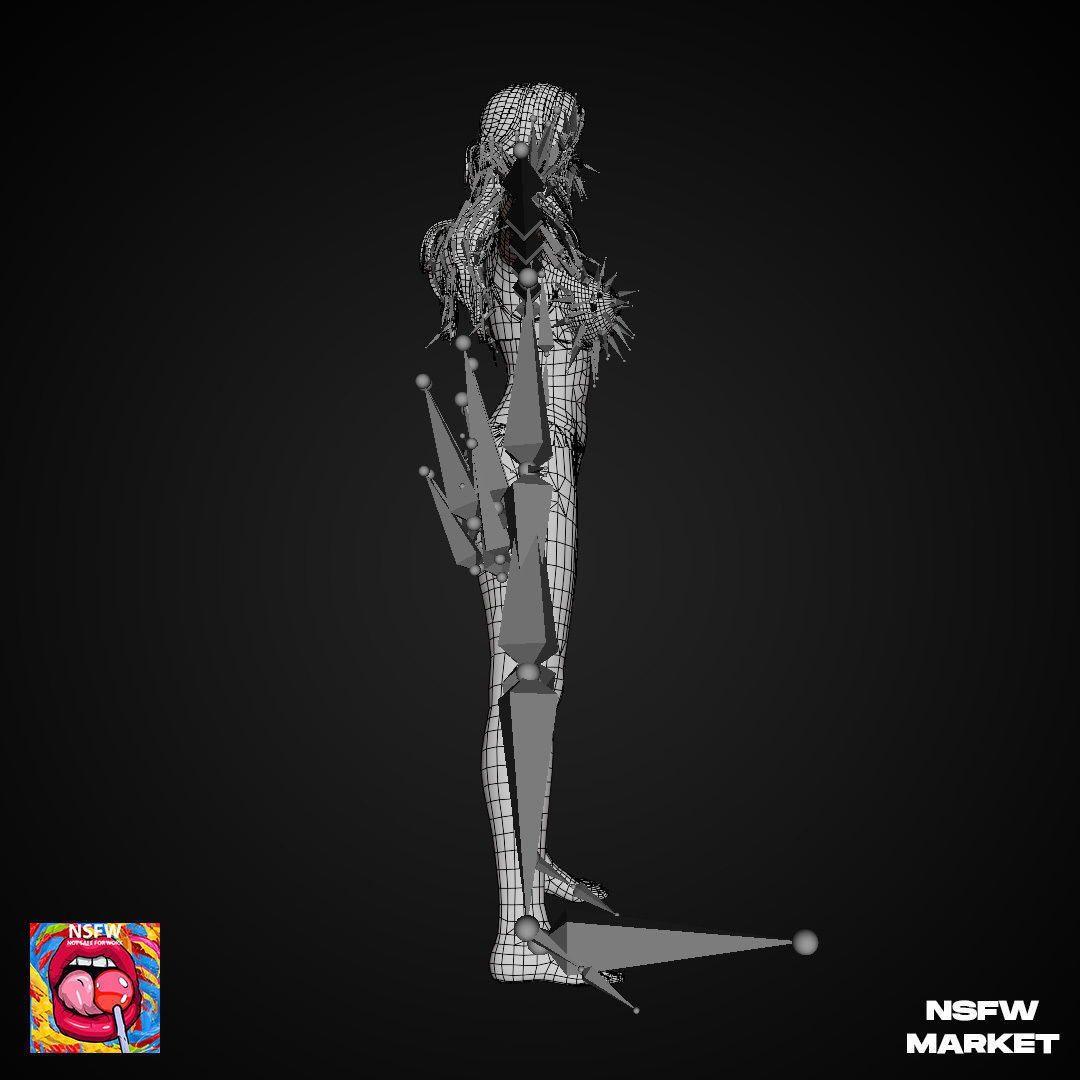 3D model EXCLUSIVE EDITION RIGGED CHARACTER SAYURI - CLAM VR / AR / low ...