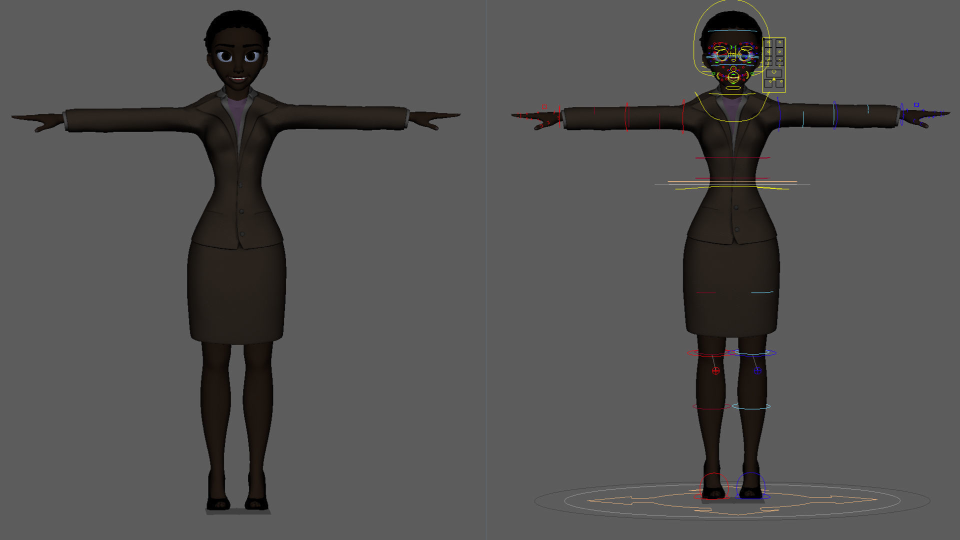 Stylized Ethnic Rigs - African American 3D model rigged | CGTrader