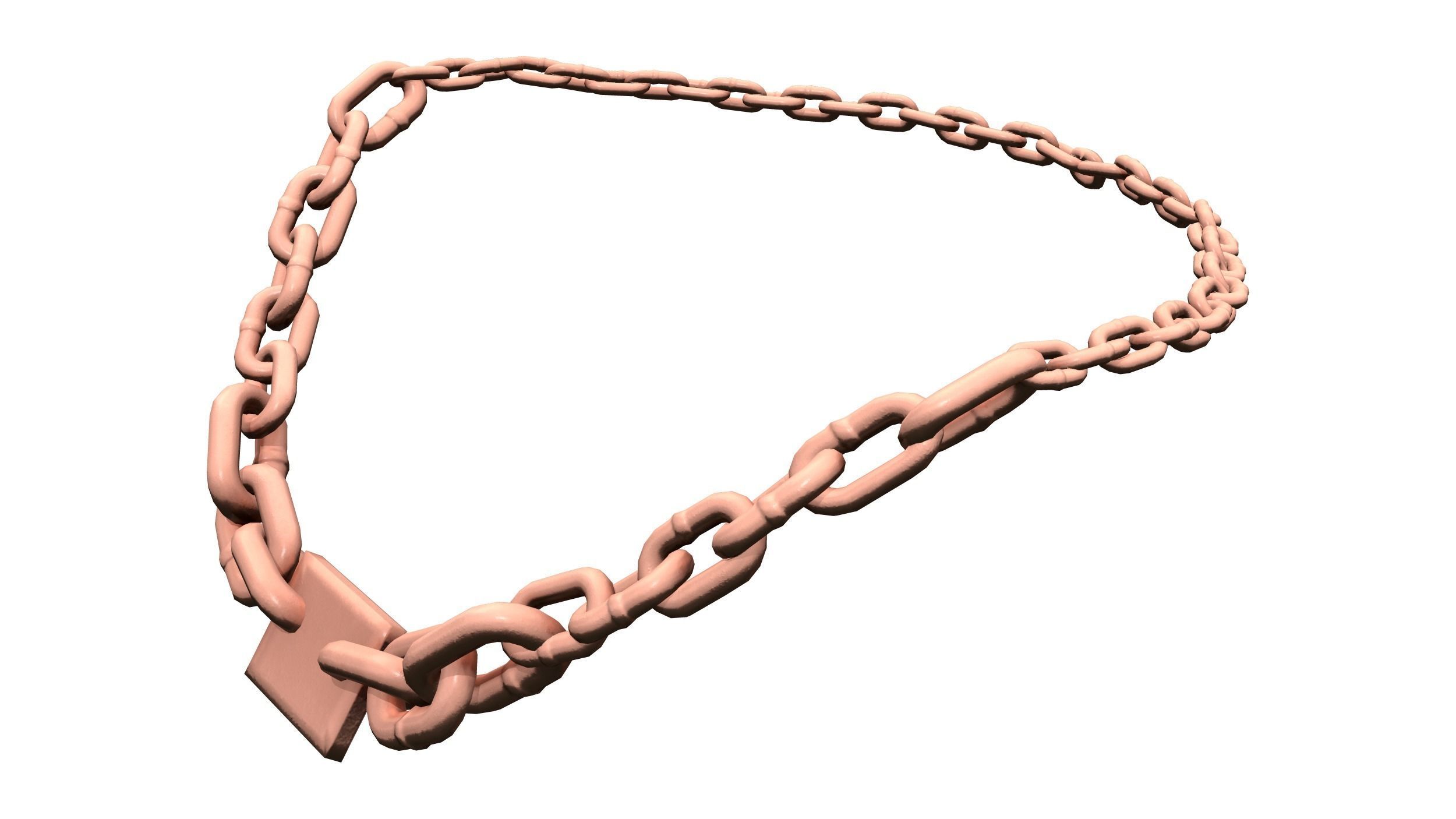 3D model Interlaced Gold Chains Necklace VR / AR / low-poly | CGTrader