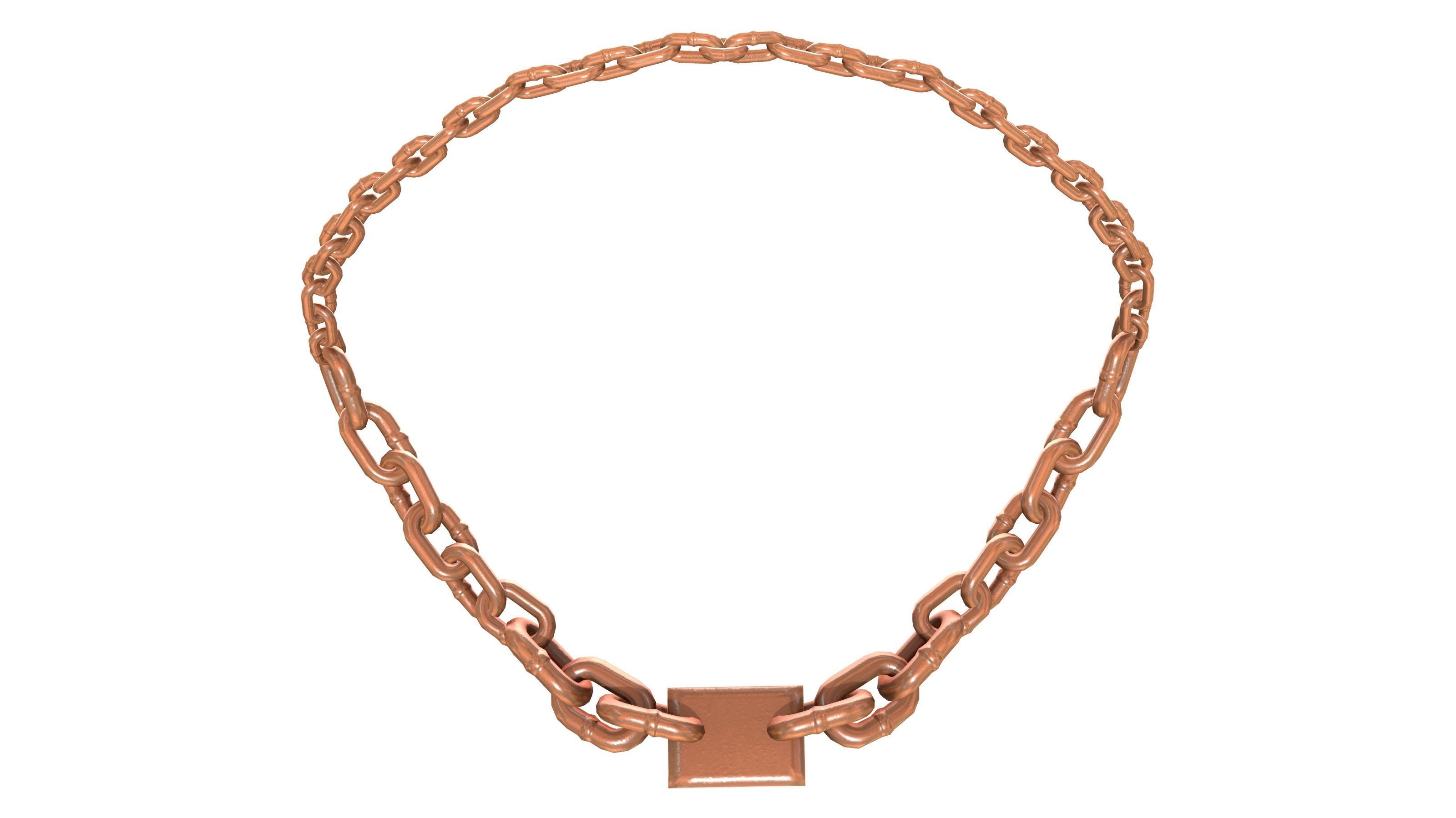 3D model Interlaced Gold Chains Necklace VR / AR / low-poly | CGTrader