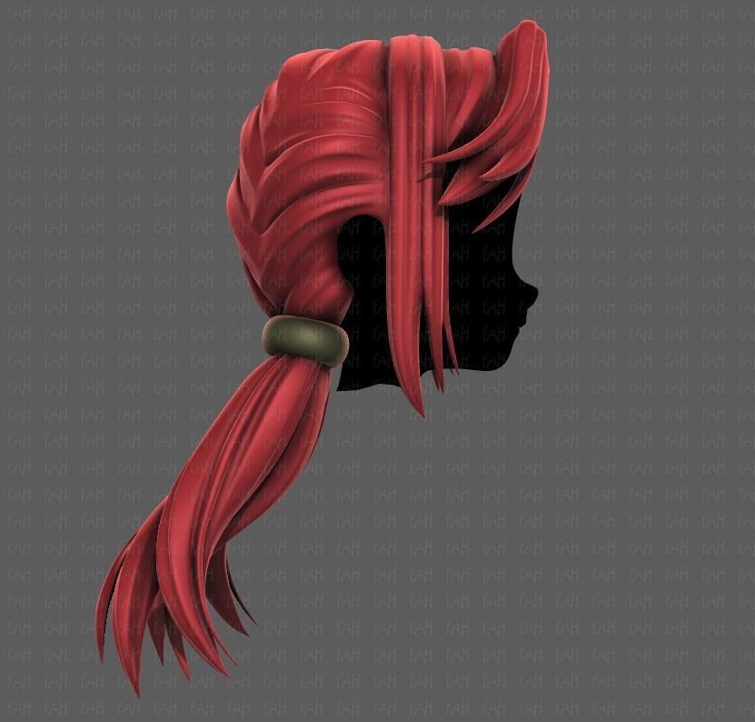 3D model 3D Hair style for girl V109 VR / AR / low-poly | CGTrader
