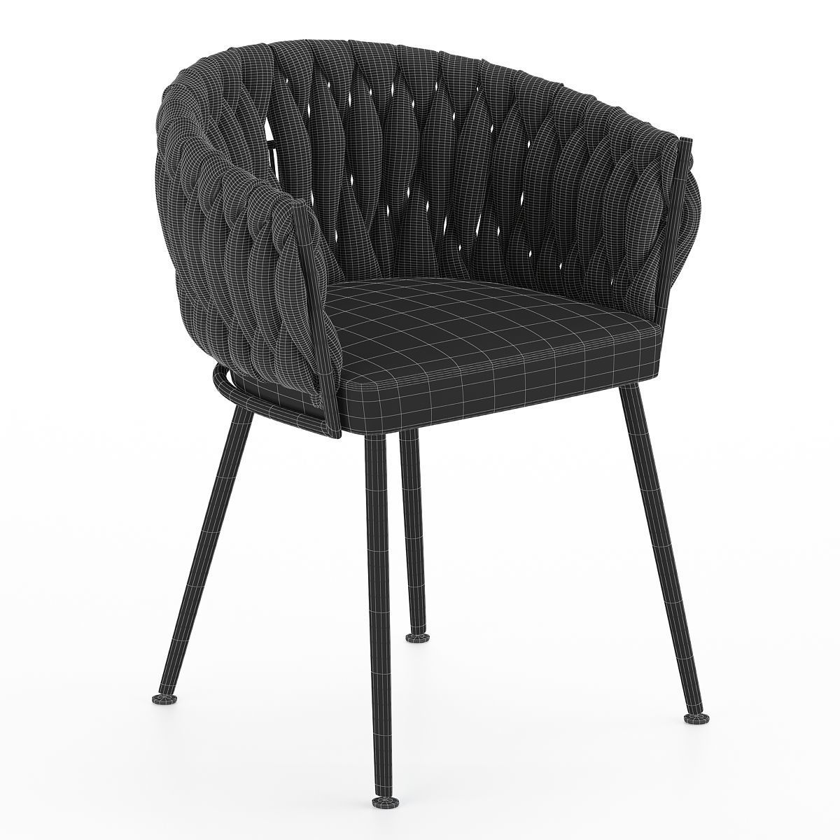 3D model ROMA LUX VELVET DINING CHAIR VR / AR / low-poly | CGTrader