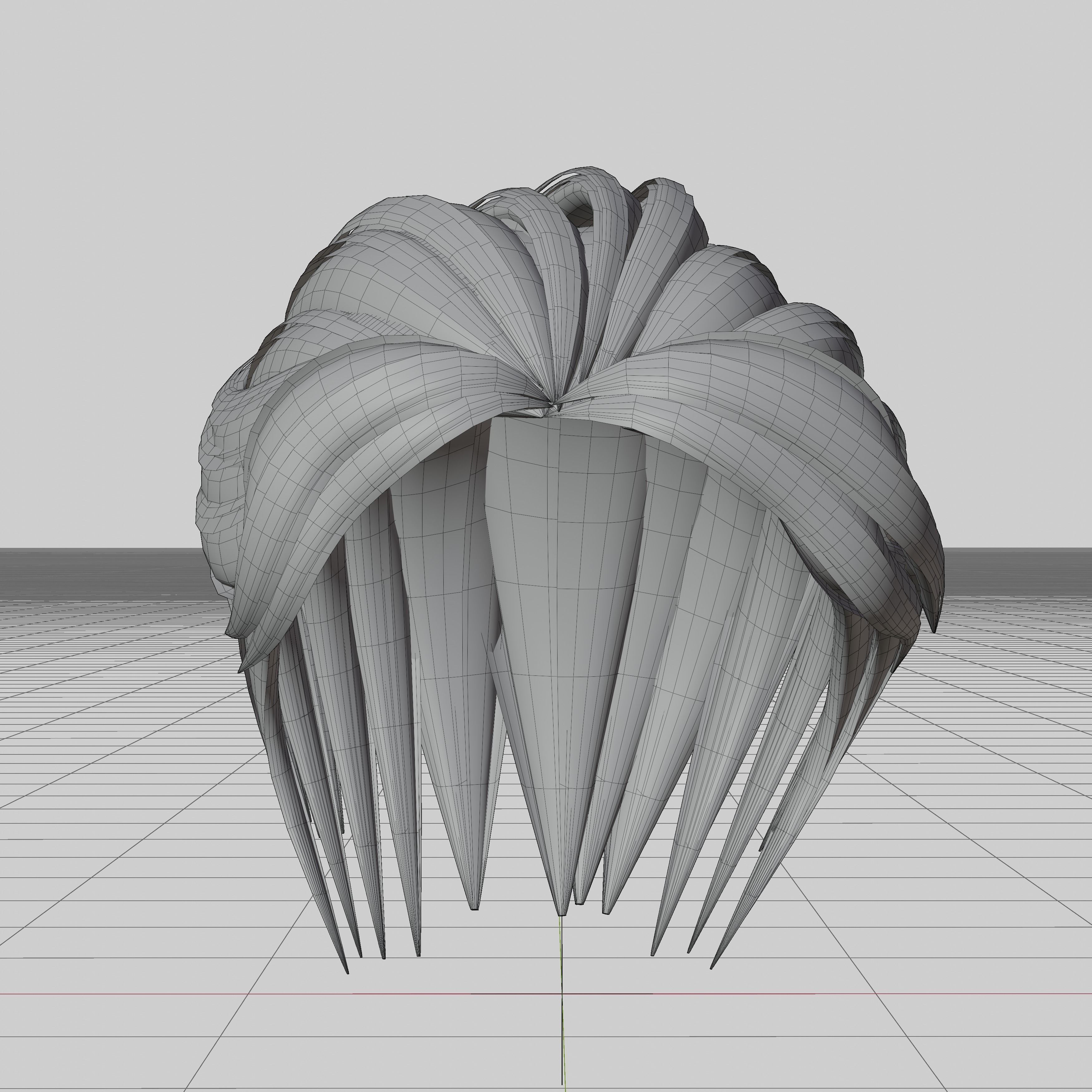 3D model Hair style for Man low poly VR / AR / low-poly | CGTrader