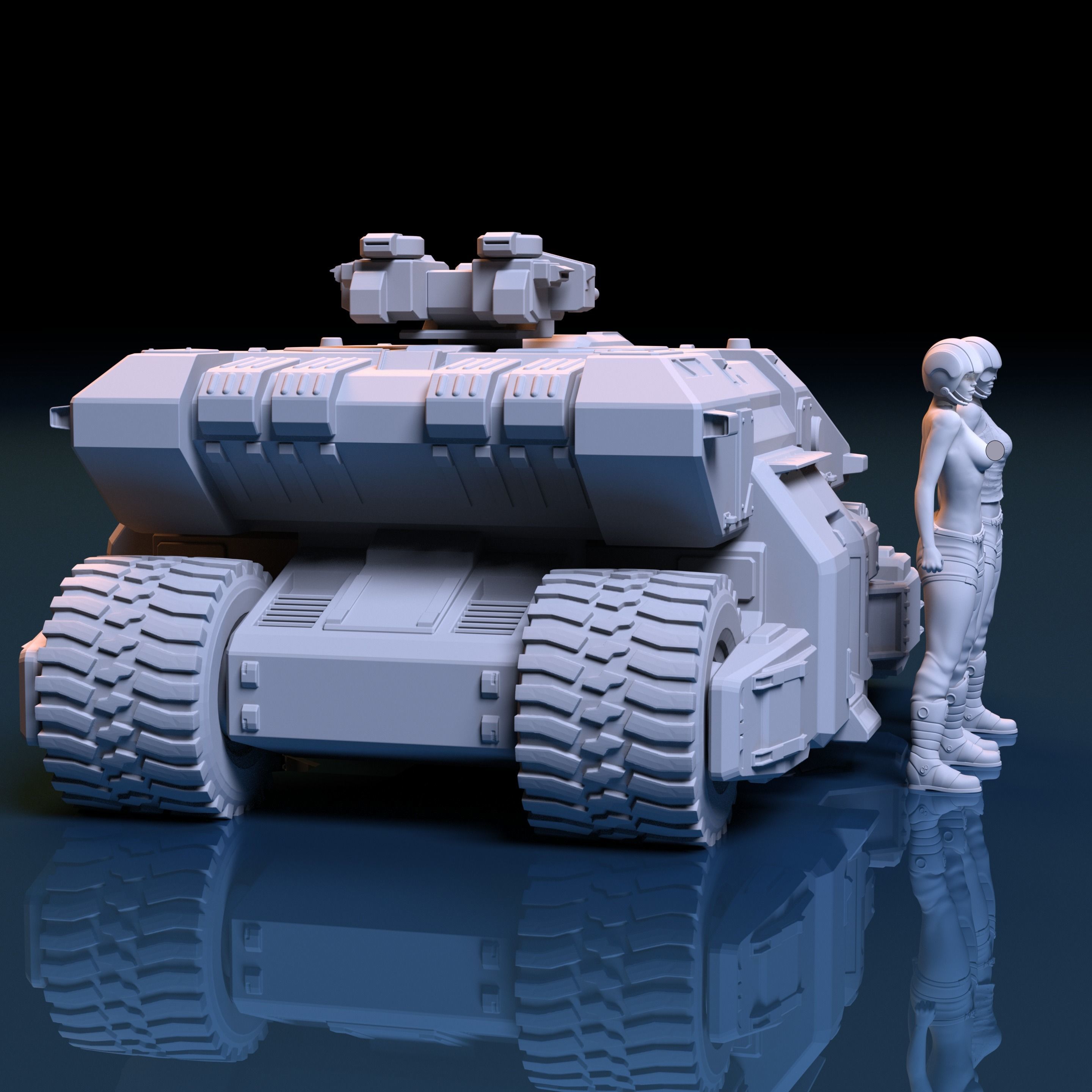 SCI-FI ROVER 3D model 3D printable | CGTrader