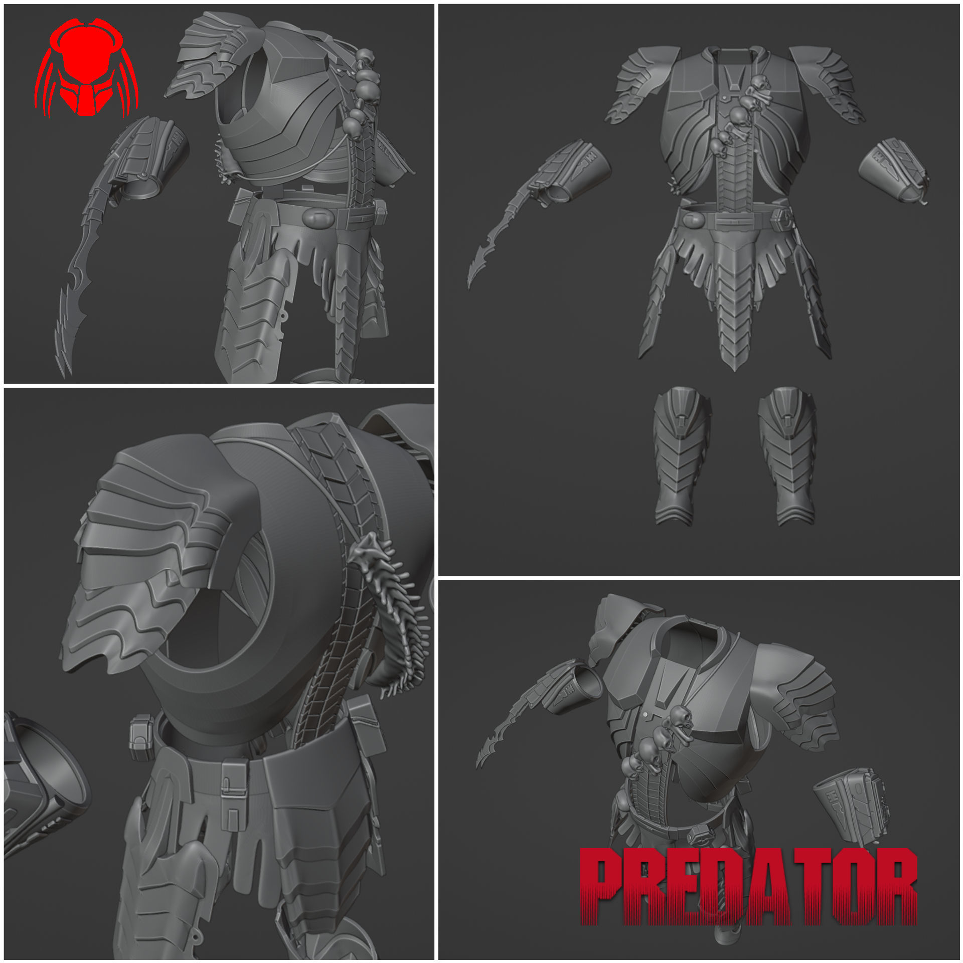Predator armor set 3D model 3D printable | CGTrader