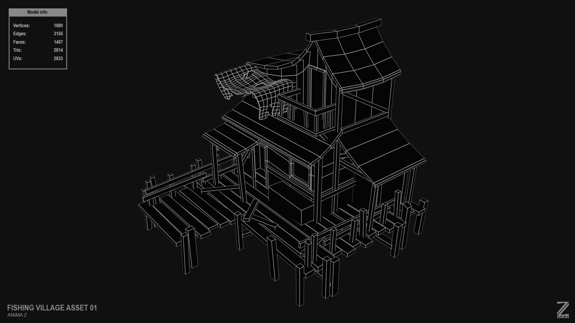 3D model Fishing village asset 01 VR / AR / low-poly | CGTrader