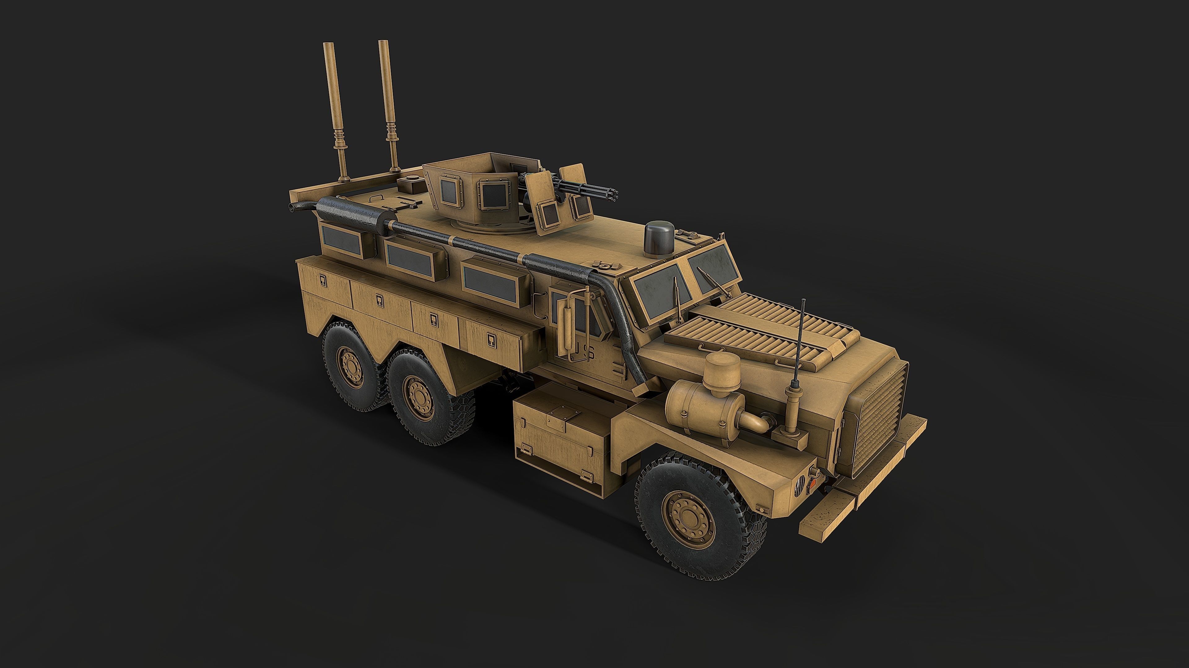 3D model Cougar MRAP 6X6 VR / AR / low-poly | CGTrader