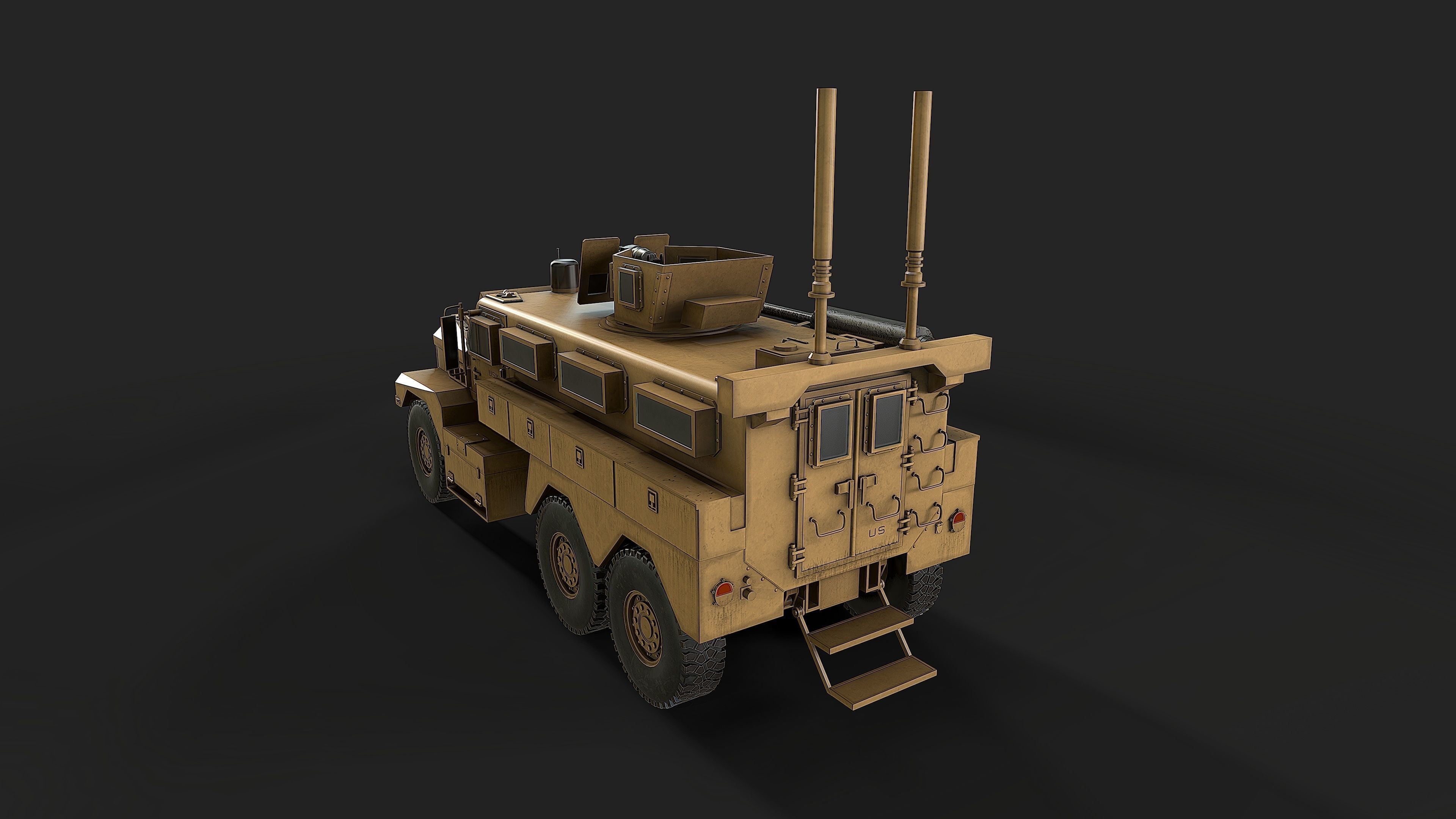 3D model Cougar MRAP 6X6 VR / AR / low-poly | CGTrader