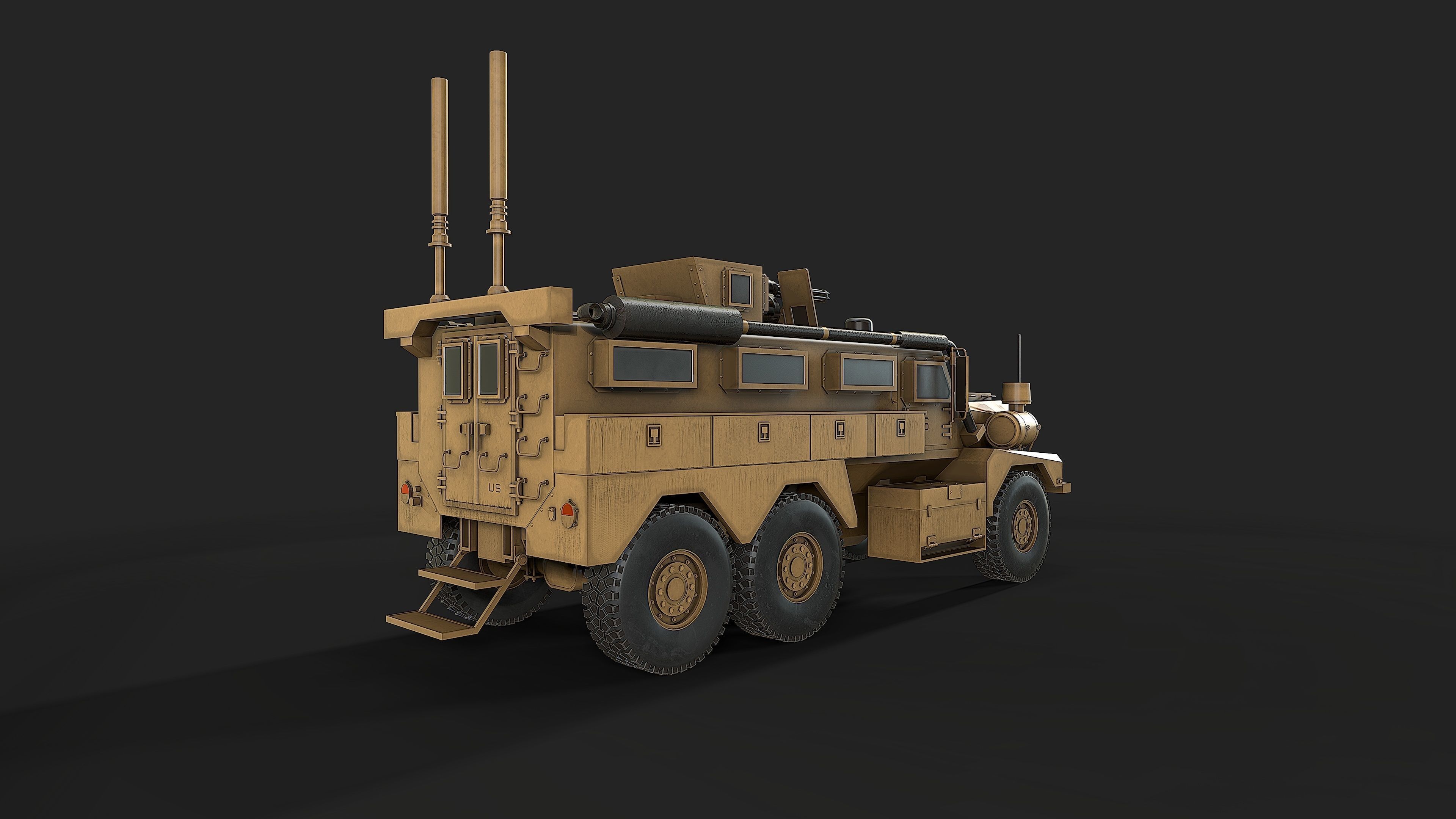 3D model Cougar MRAP 6X6 VR / AR / low-poly | CGTrader