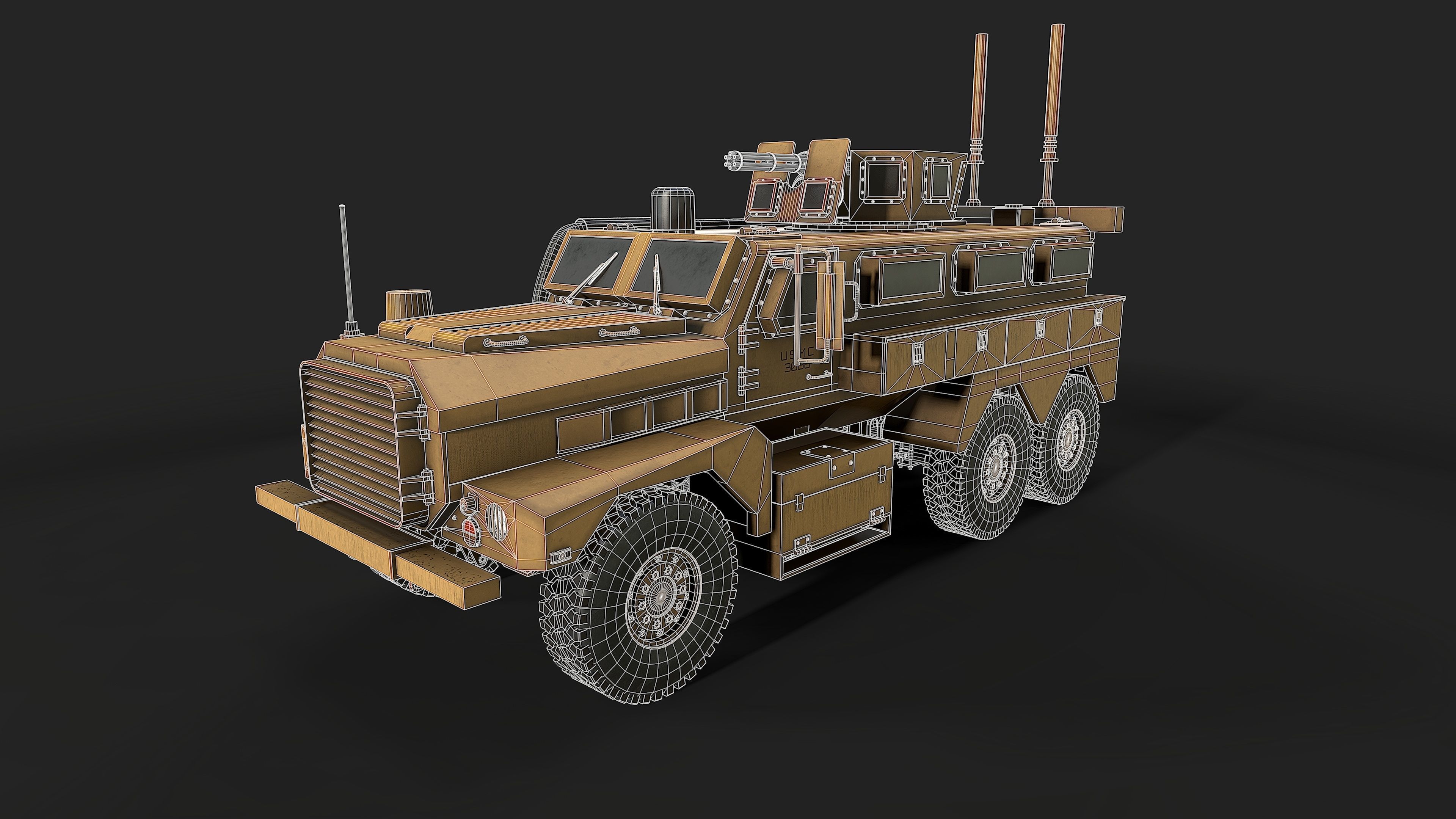 3D model Cougar MRAP 6X6 VR / AR / low-poly | CGTrader