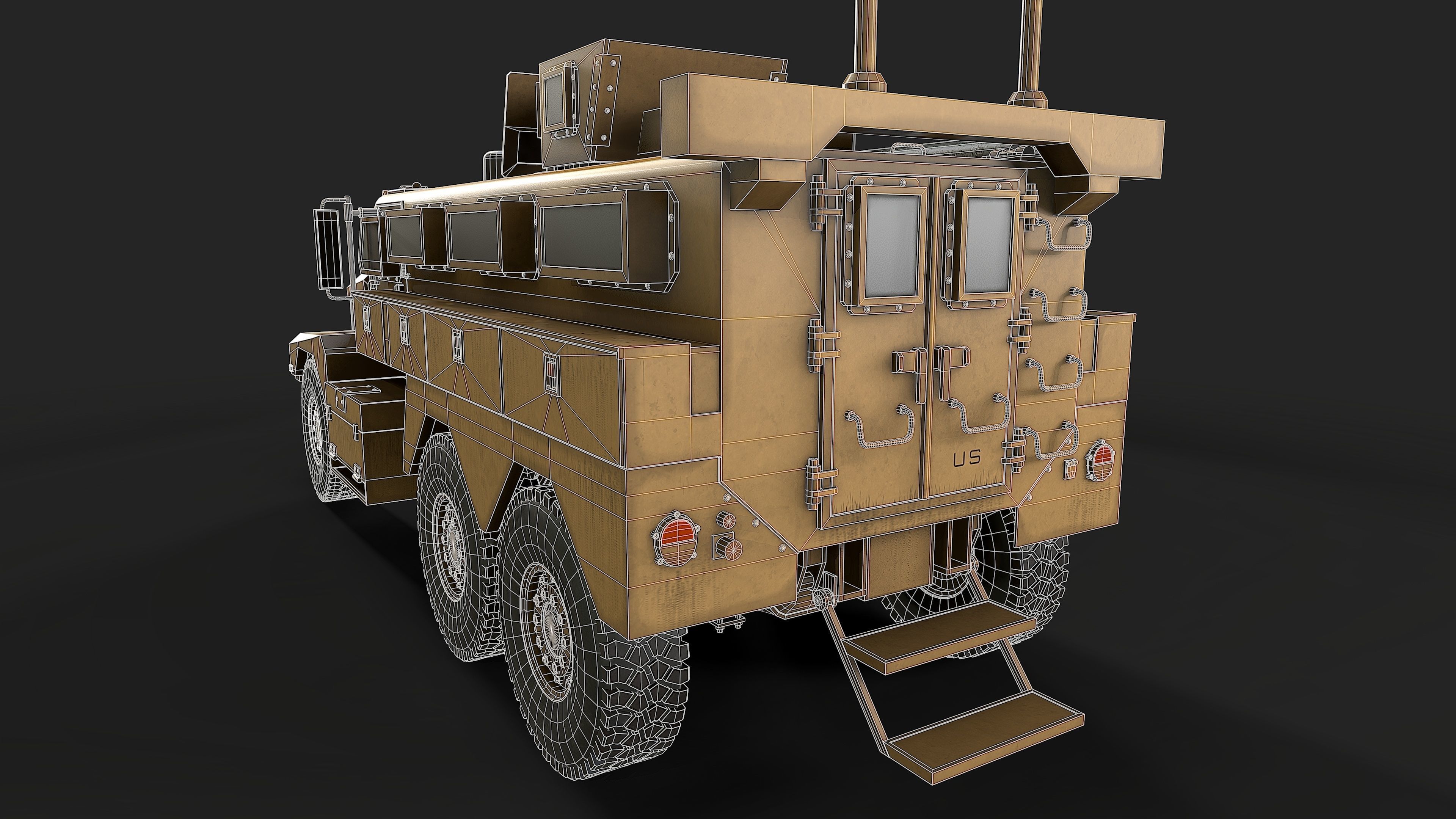 3D model Cougar MRAP 6X6 VR / AR / low-poly | CGTrader