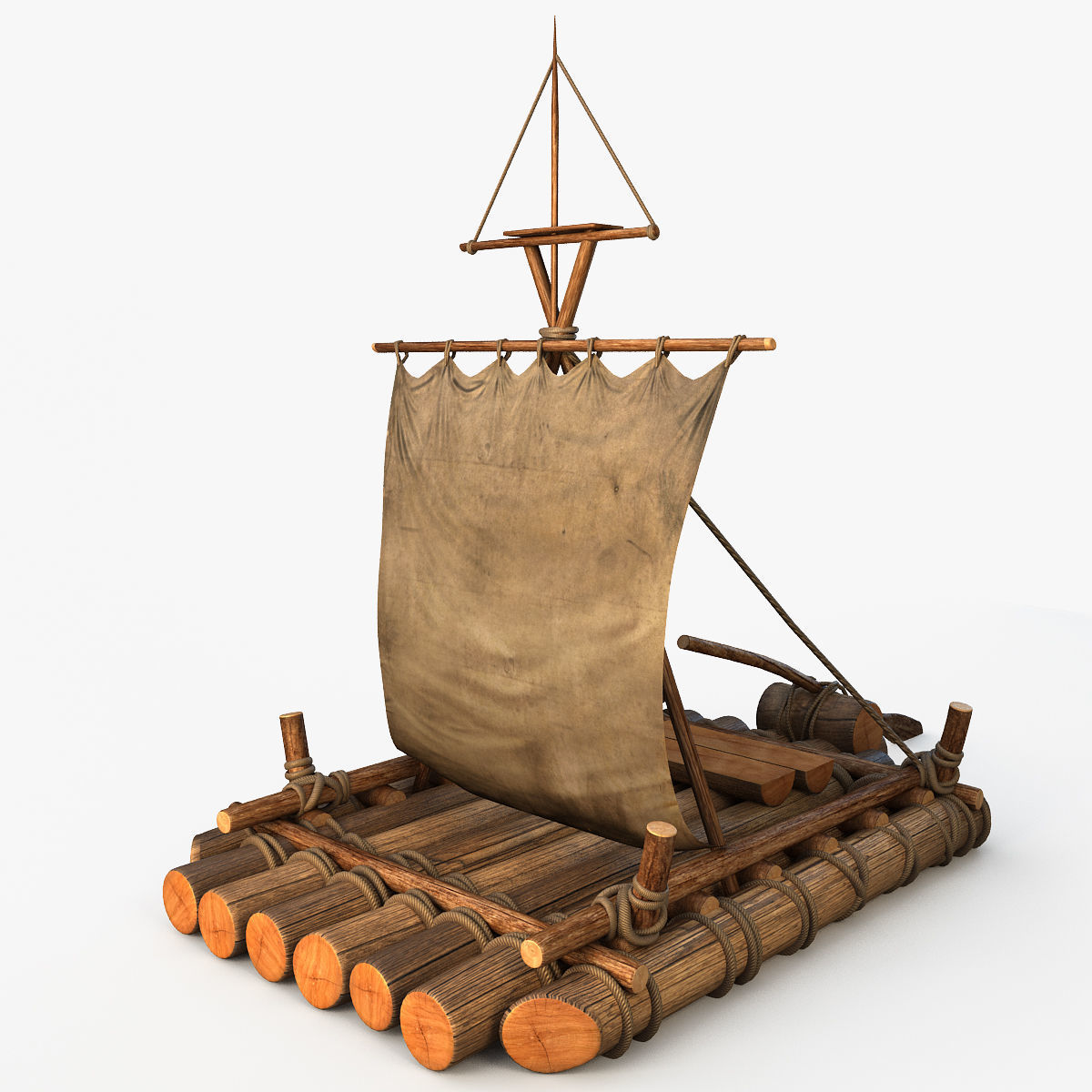 Raft stylized 3D model | CGTrader