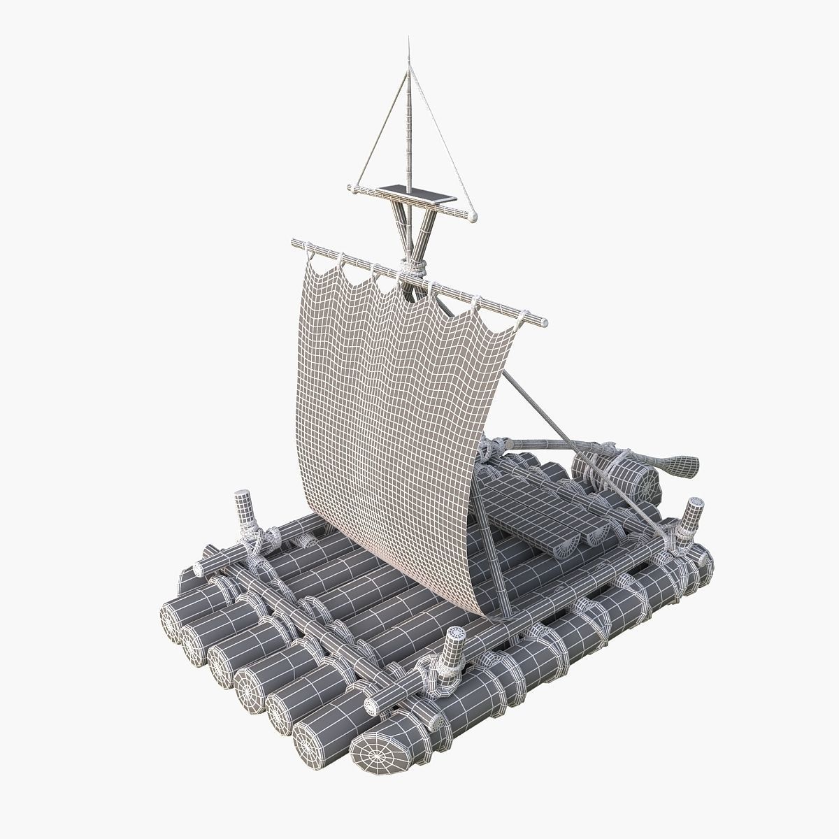 Raft stylized 3D model | CGTrader