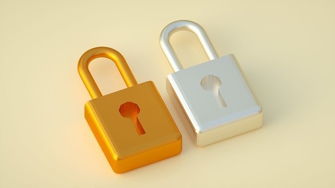 lock door lock 3D model | CGTrader