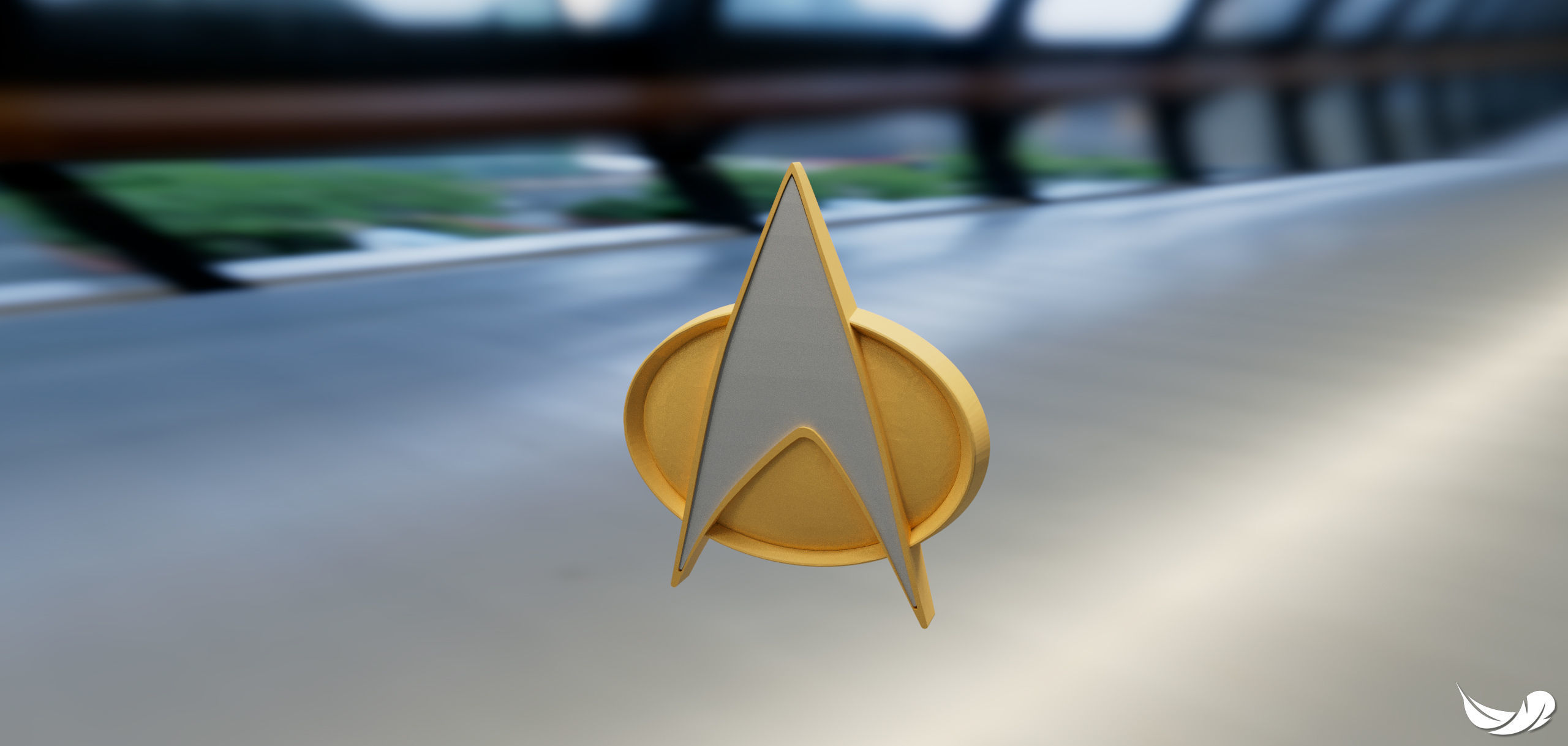 Star Trek TNG Combadge with internals 3D model 3D printable | CGTrader