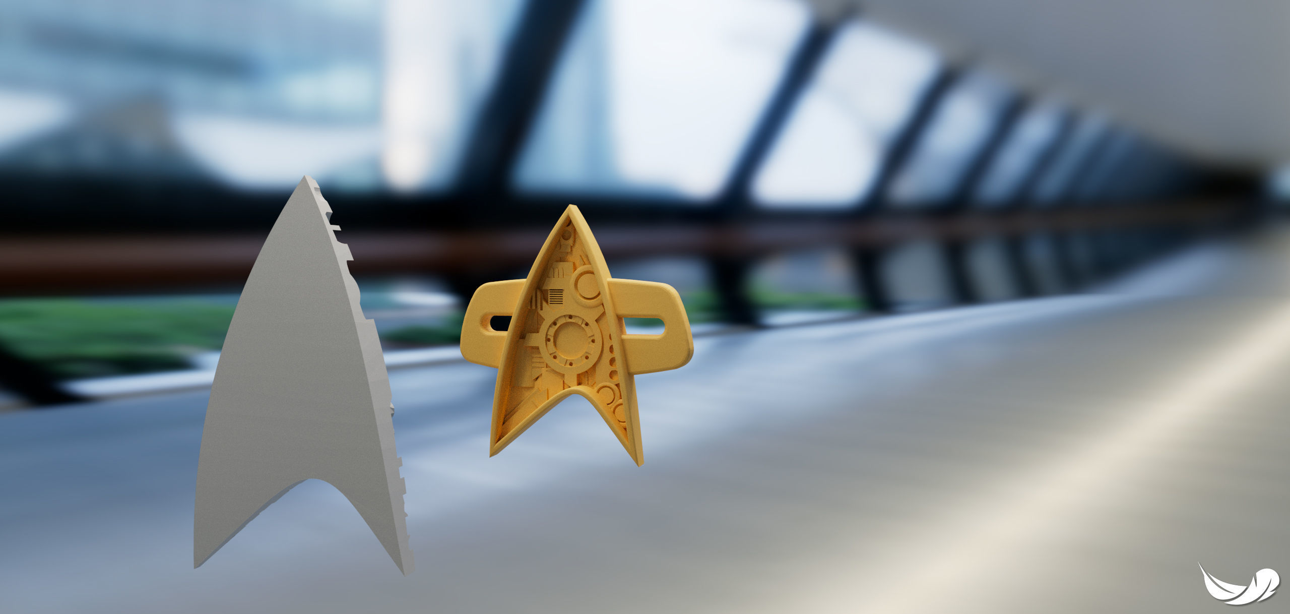 Star Trek DS9 Badge 3D model | CGTrader