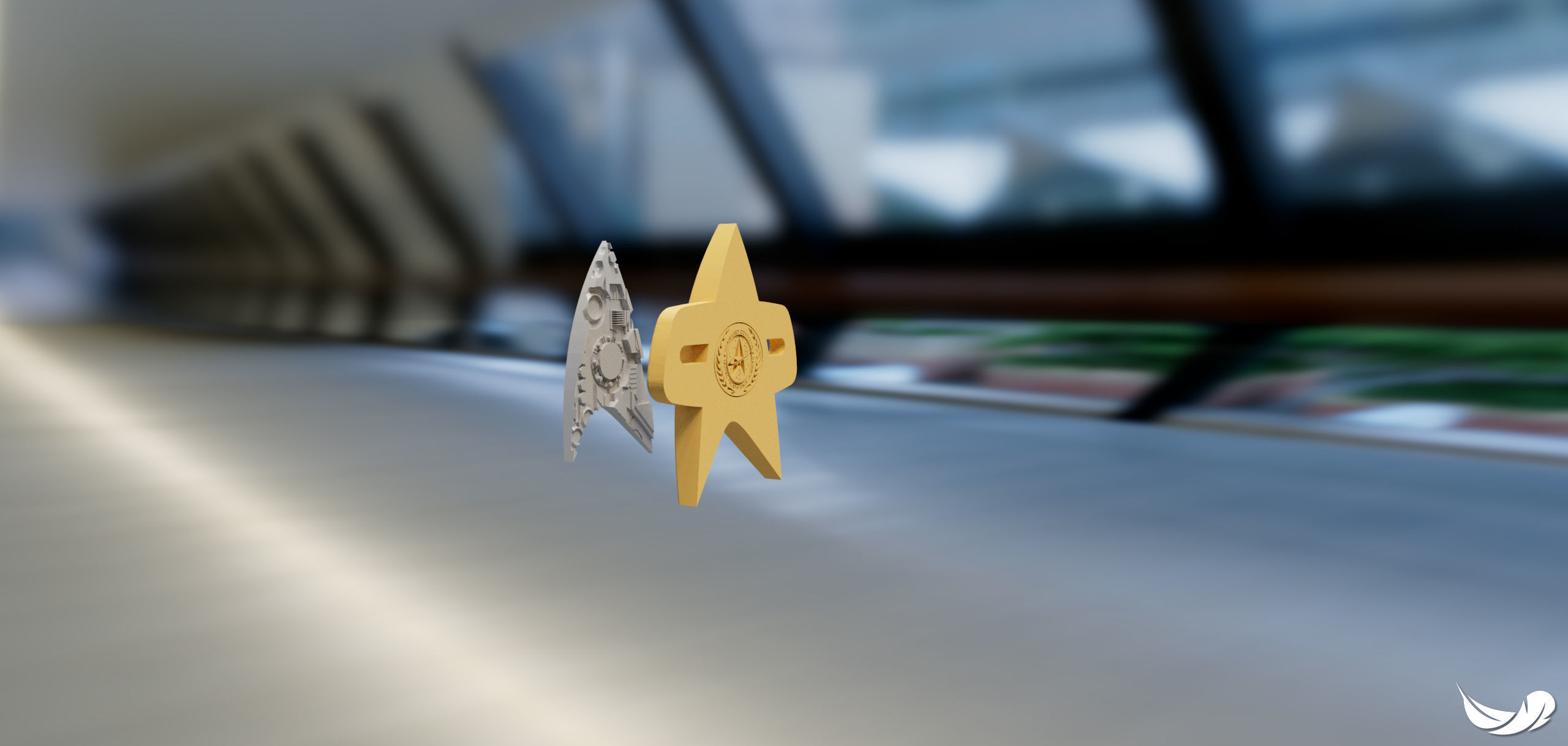 Star Trek DS9 Badge 3D model | CGTrader