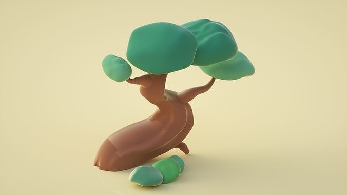 cartoon tree 3D model | CGTrader