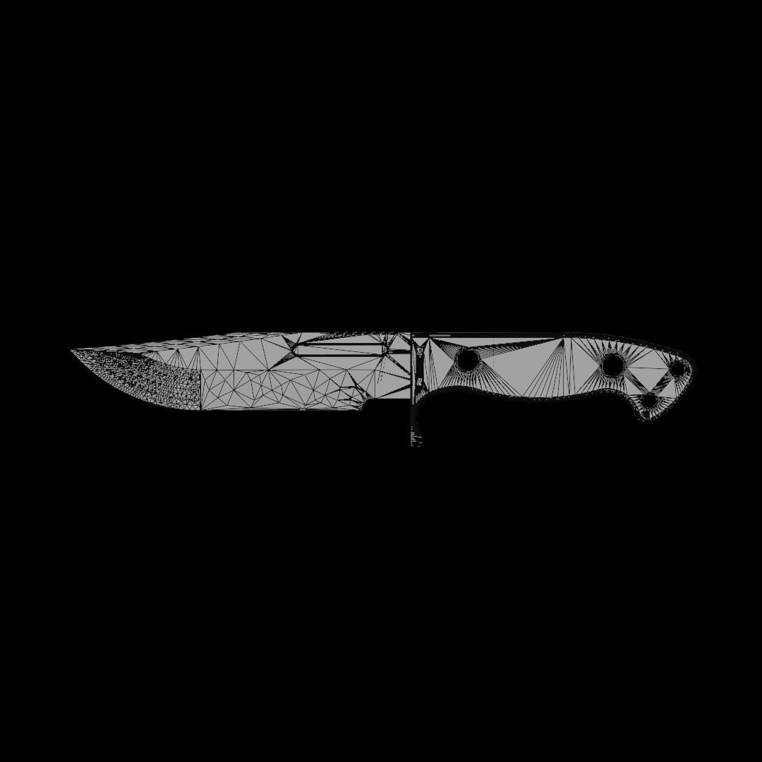 Bowie Knife - 3D Print 3D model 3D printable | CGTrader
