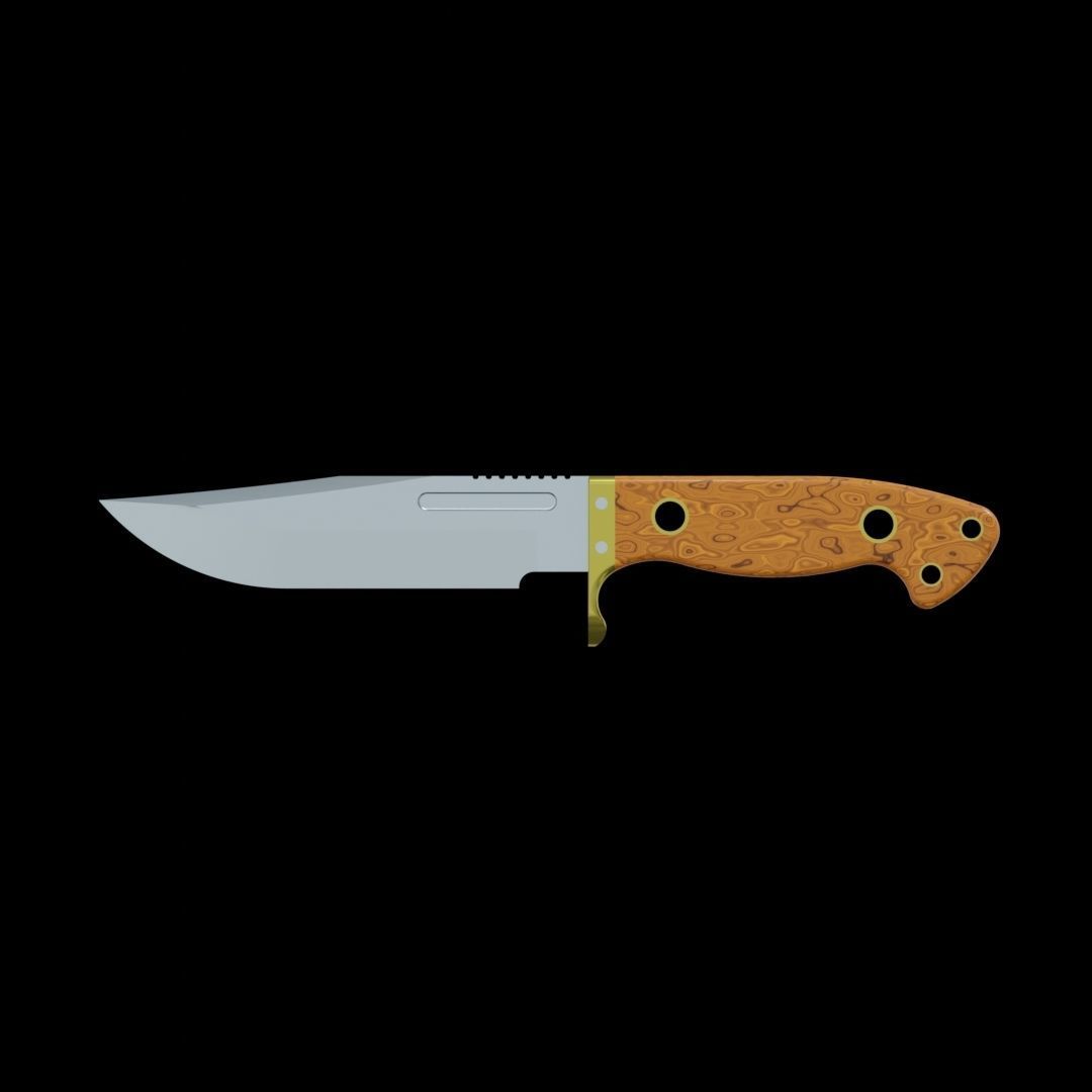 Bowie Knife - 3D Print 3D model 3D printable | CGTrader