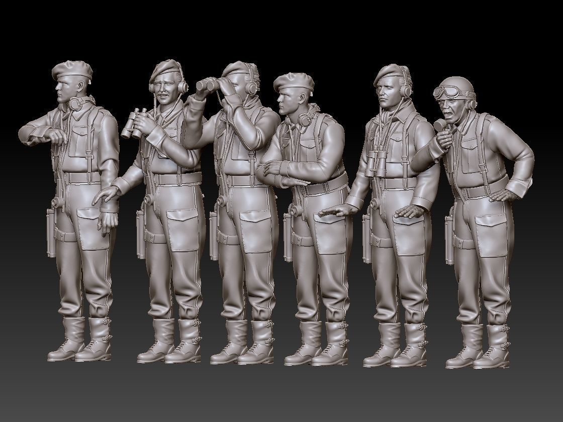British tank crew ww2 3D model 3D printable | CGTrader