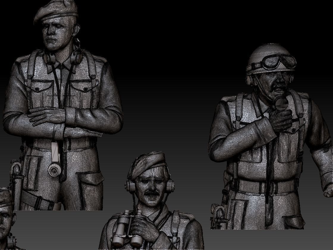 British tank crew ww2 3D model 3D printable | CGTrader