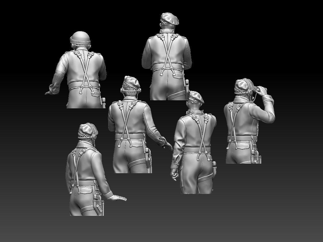 British tank crew ww2 3D model 3D printable | CGTrader