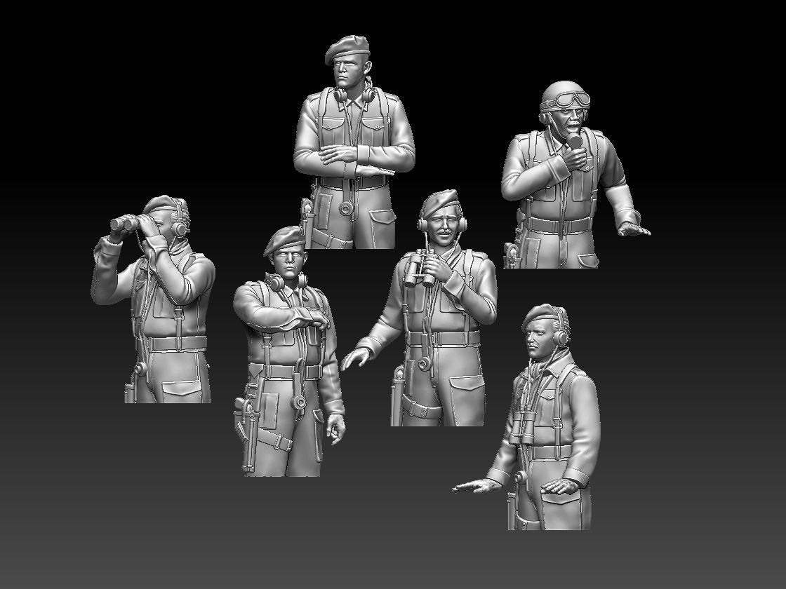 British tank crew ww2 3D model 3D printable | CGTrader