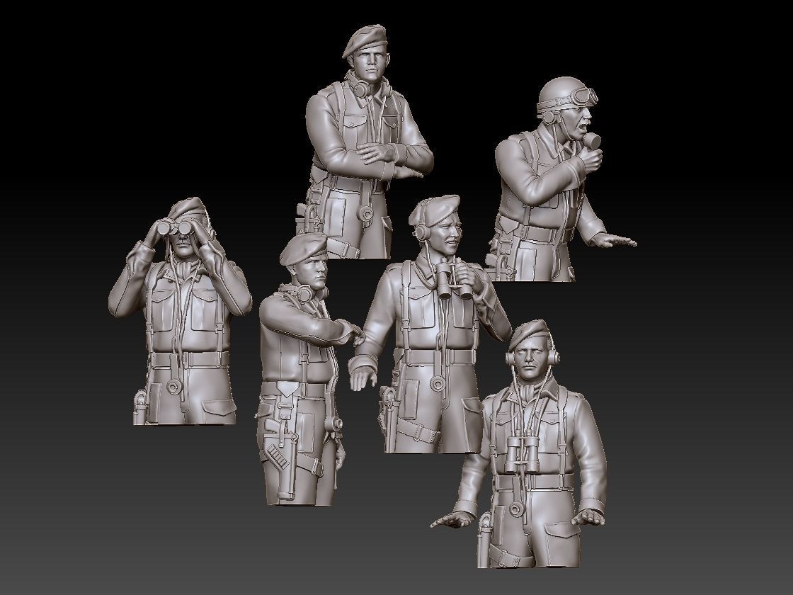 British tank crew ww2 3D model 3D printable | CGTrader