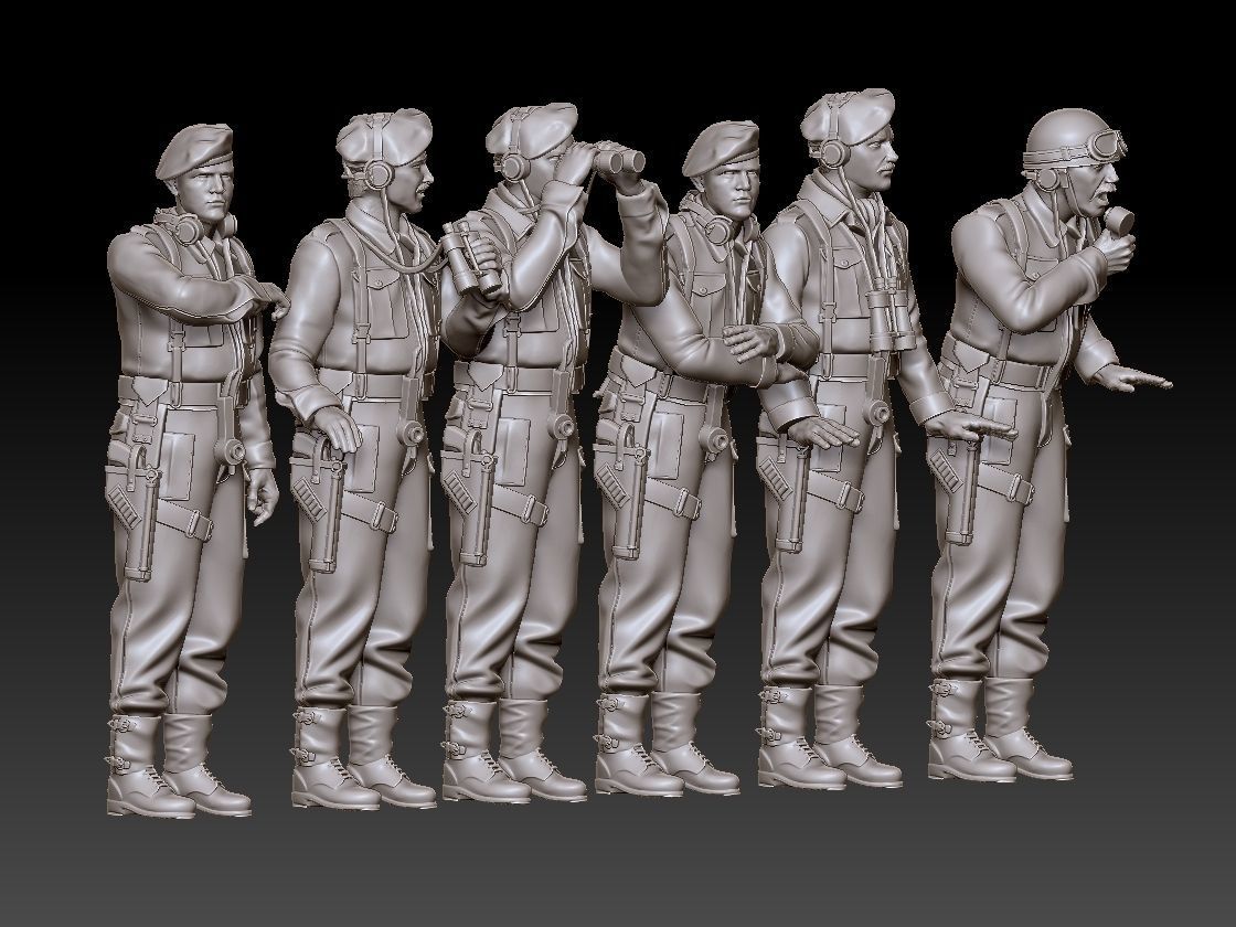 British tank crew ww2 3D model 3D printable | CGTrader