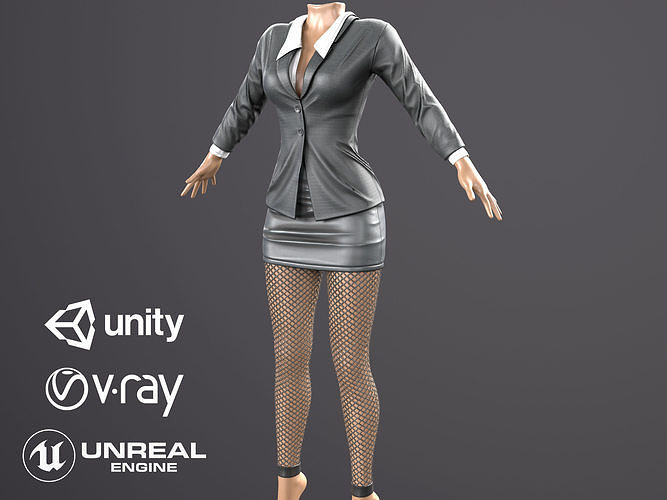 3D model Female Clothing VR / AR / low-poly | CGTrader