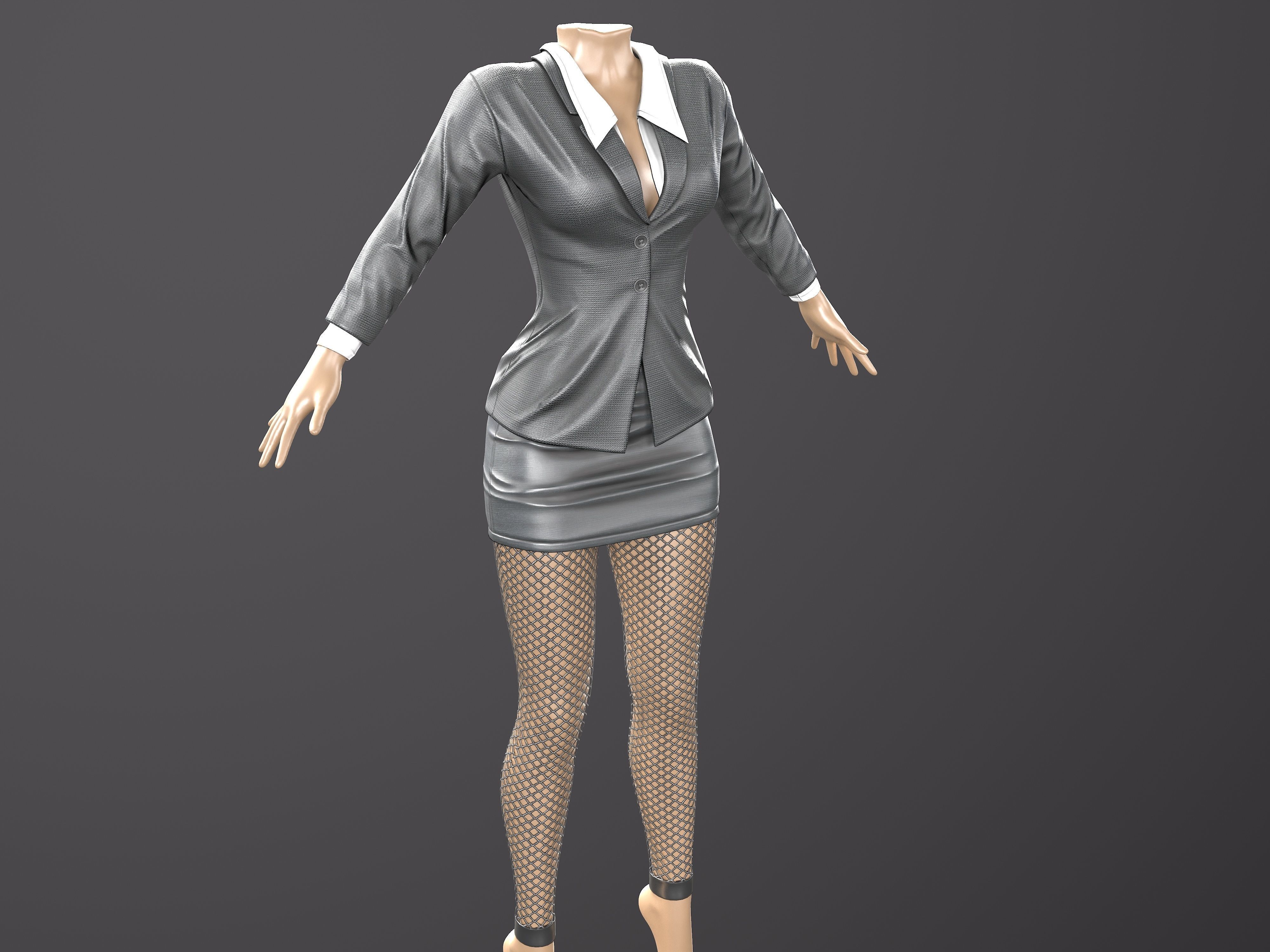 3D model Female Clothing VR / AR / low-poly | CGTrader
