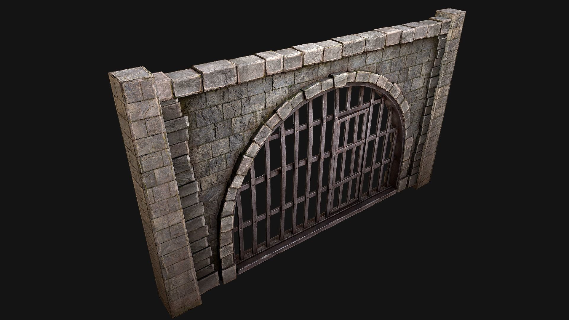 3D model Medieval Prison Bars with Door VR / AR / low-poly | CGTrader